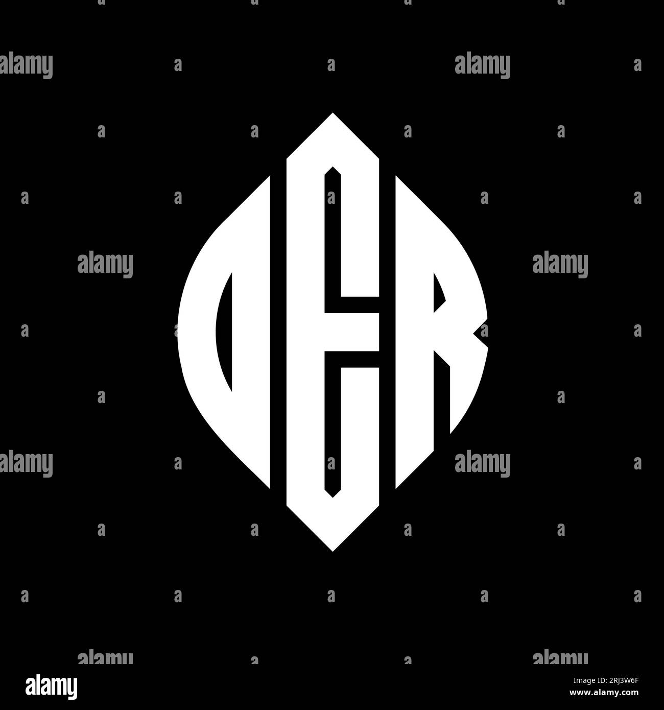OER circle letter logo design with circle and ellipse shape. OER ...