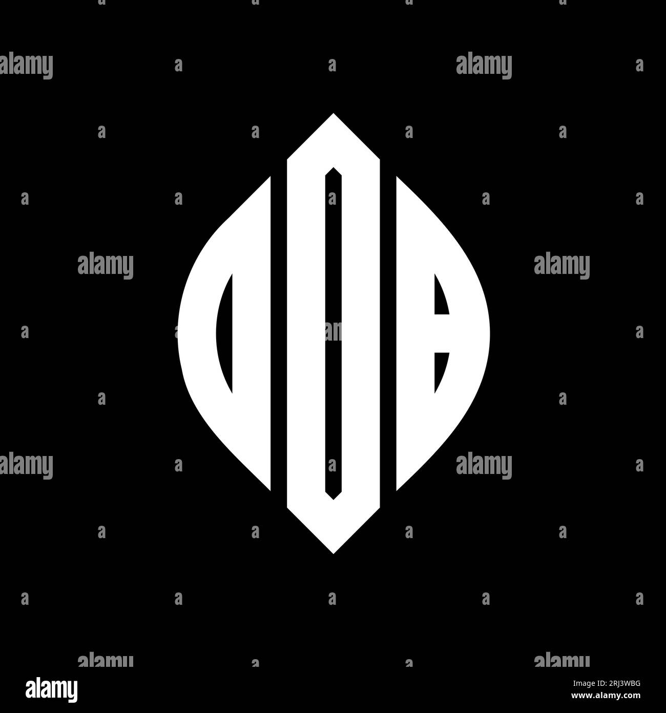 OOB circle letter logo design with circle and ellipse shape. OOB ...