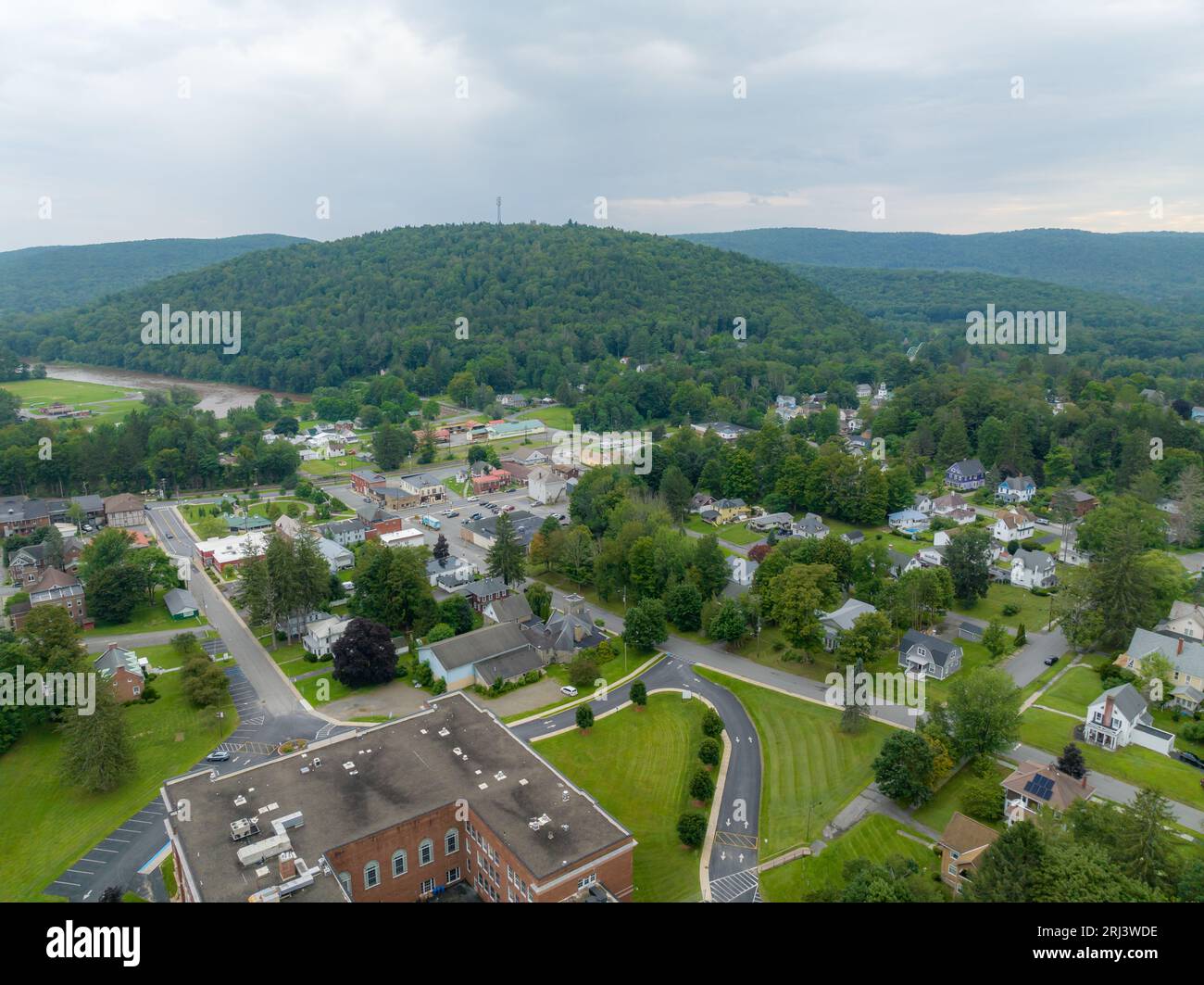 August 2023 aerial photo of Town of Hancock, Delaware County, NY Stock ...