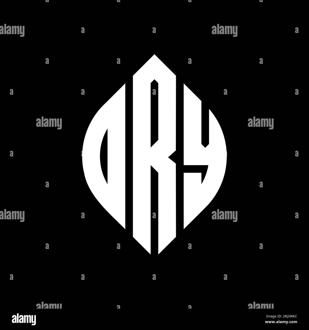 ORY circle letter logo design with circle and ellipse shape. ORY ...