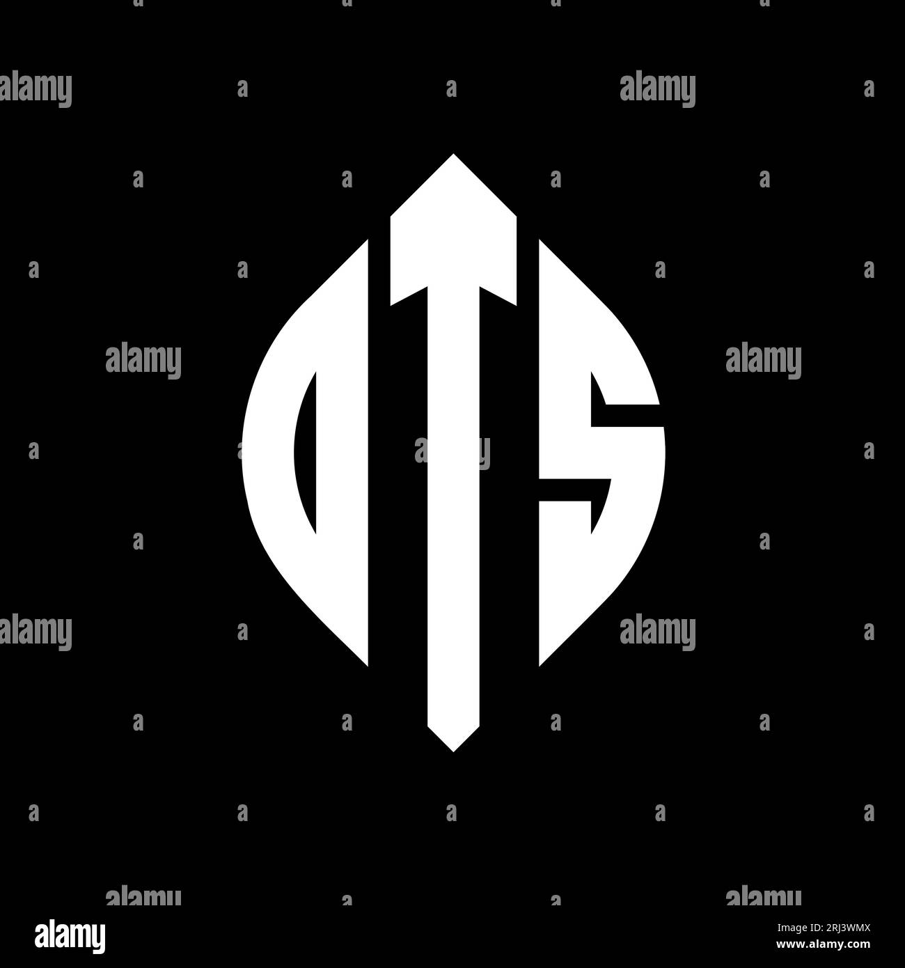 OTS circle letter logo design with circle and ellipse shape. OTS ...