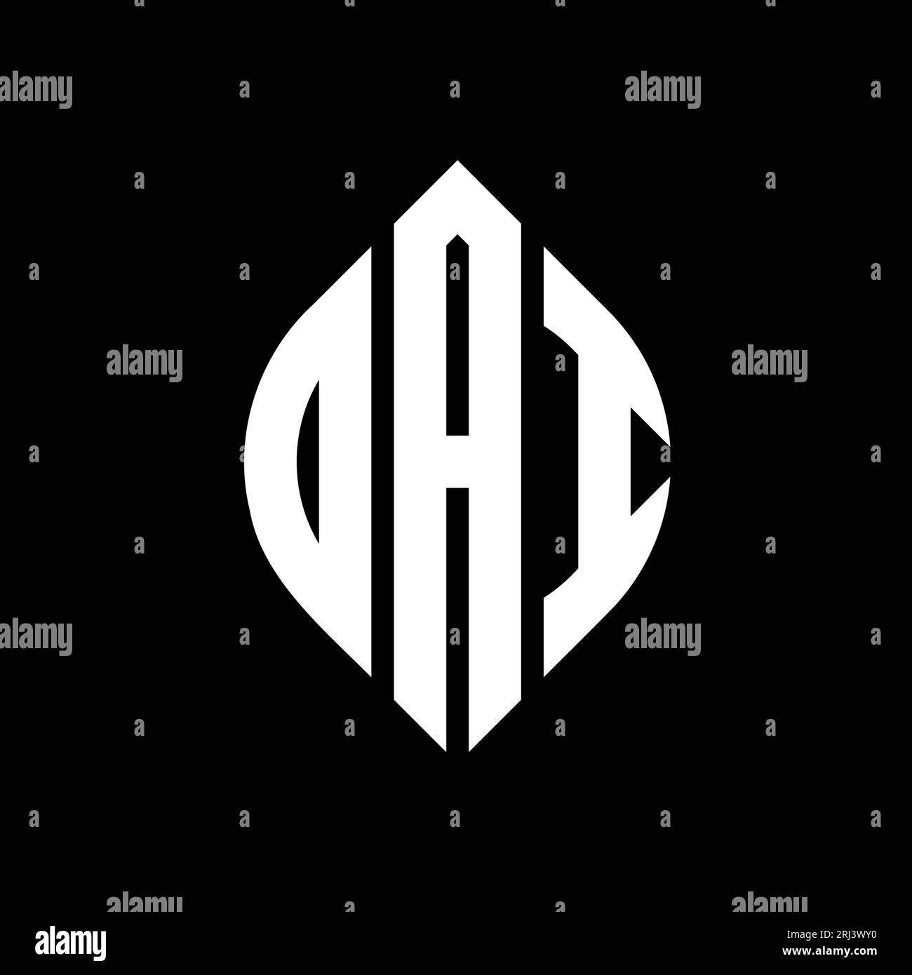 OAI circle letter logo design with circle and ellipse shape. OAI ...