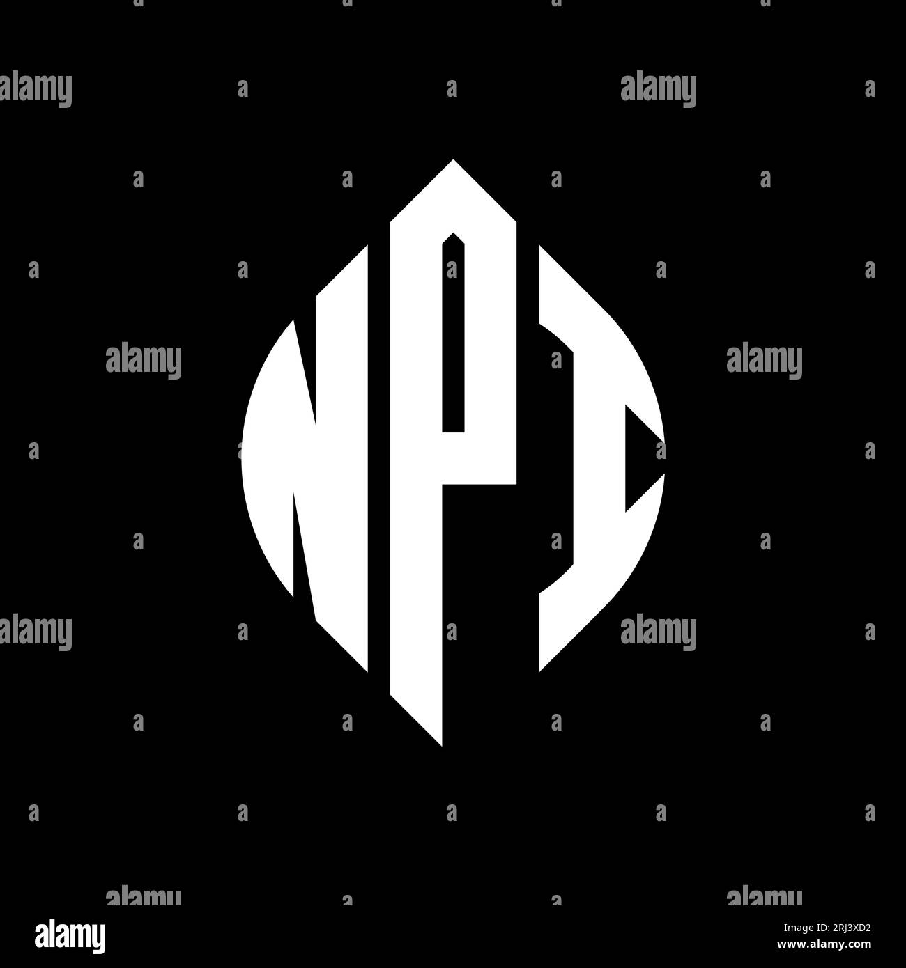 NPI circle letter logo design with circle and ellipse shape. NPI ...