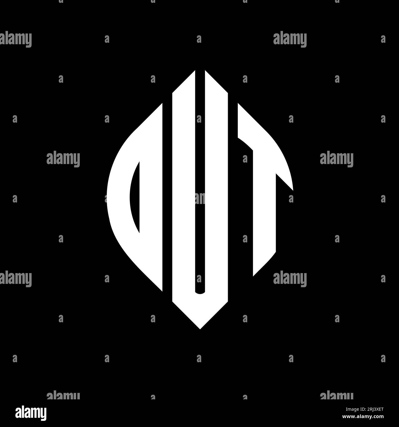 OUT circle letter logo design with circle and ellipse shape. OUT ...