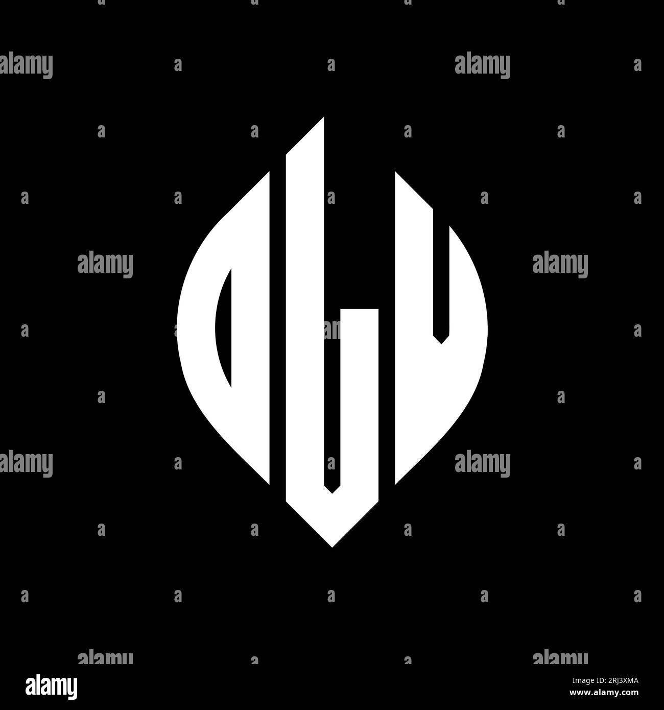 OLV circle letter logo design with circle and ellipse shape. OLV ...