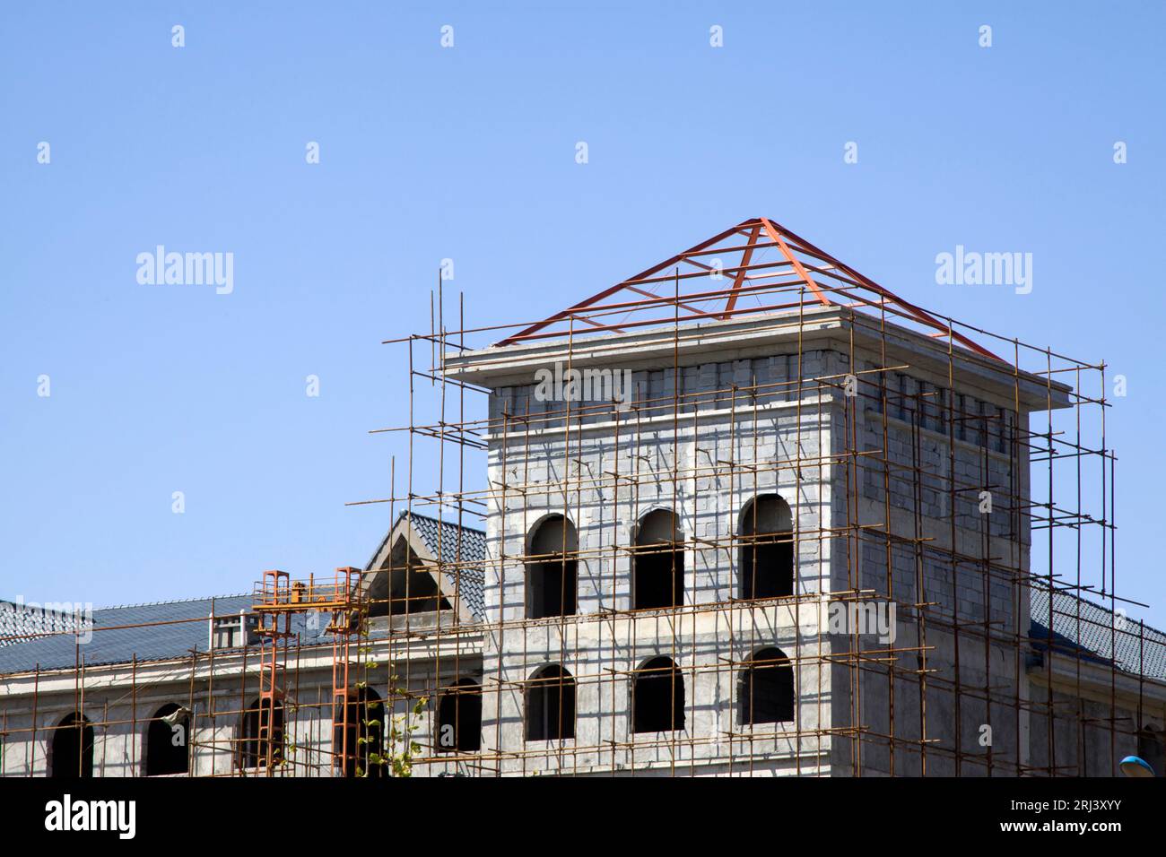 When the building was still unfinished hi-res stock photography and ...