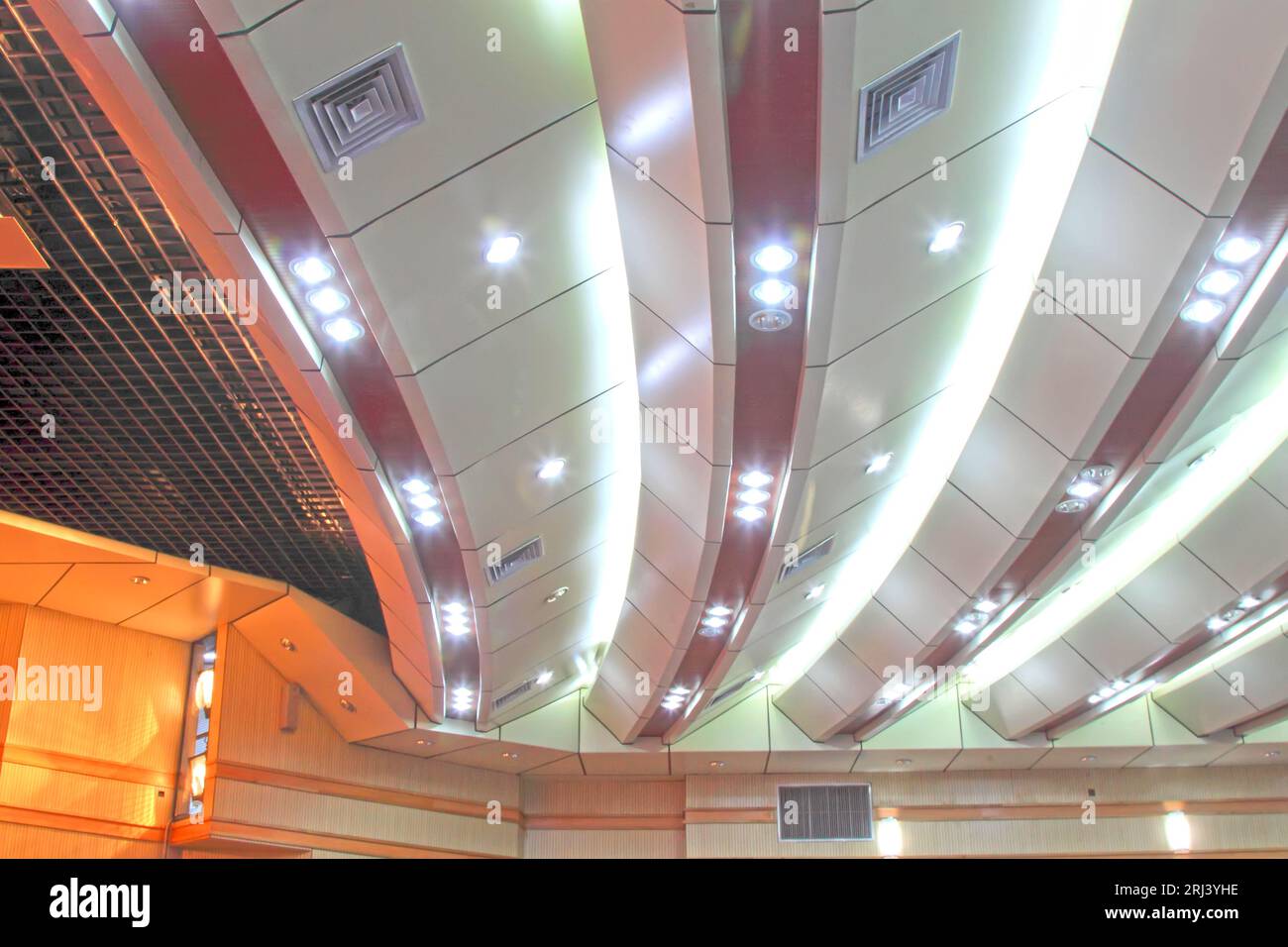 Pattern board architectural landscape in an auditorium, north china ...