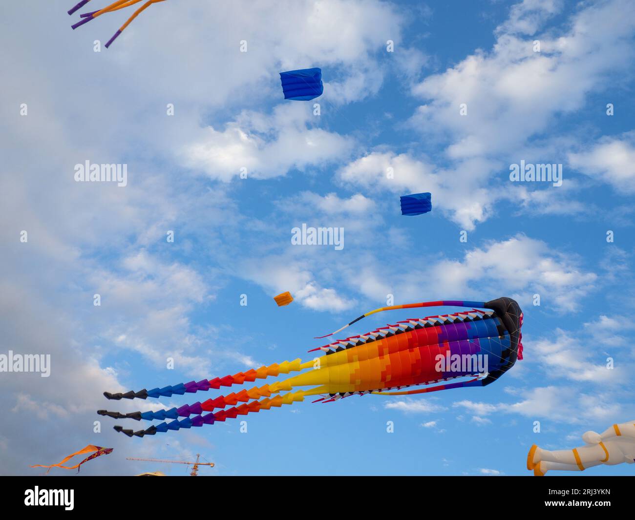 Kite Festival. Kites in the sky. A spectacle in the sky. Wind is like a ...