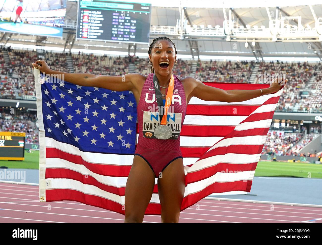Tara Davis-Woodhall (USA) second place long jump women during the 19th ...