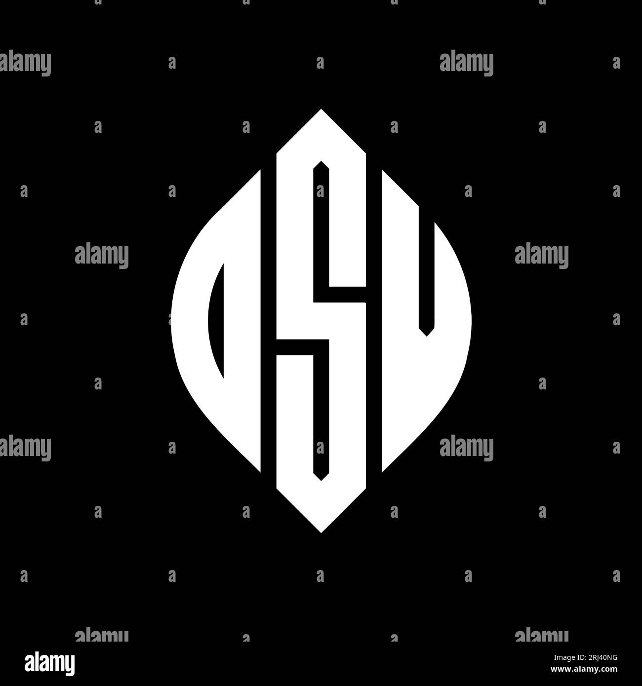 OSV circle letter logo design with circle and ellipse shape. OSV ...