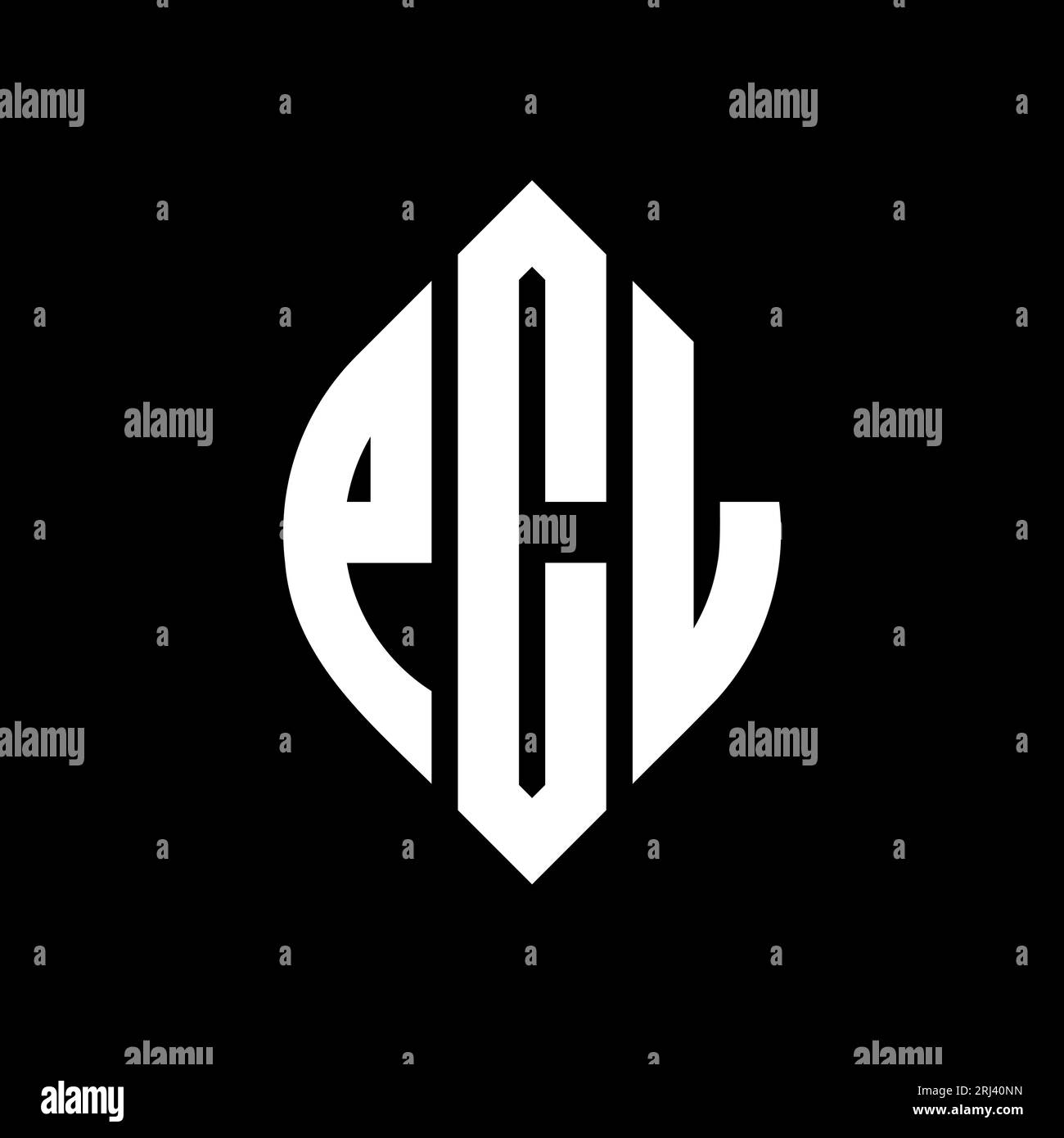 PCL circle letter logo design with circle and ellipse shape. PCL ...
