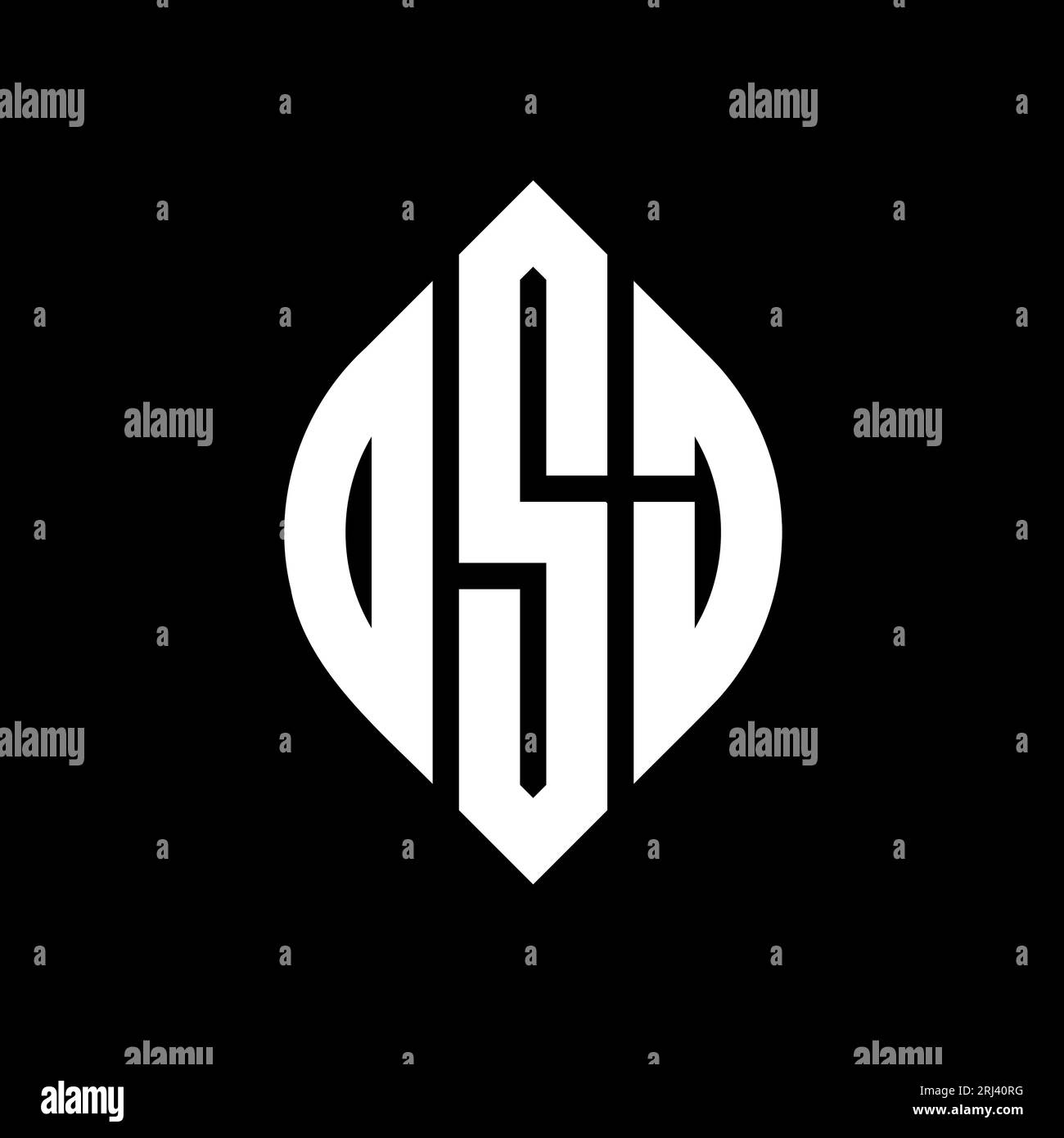OSJ circle letter logo design with circle and ellipse shape. OSJ ...
