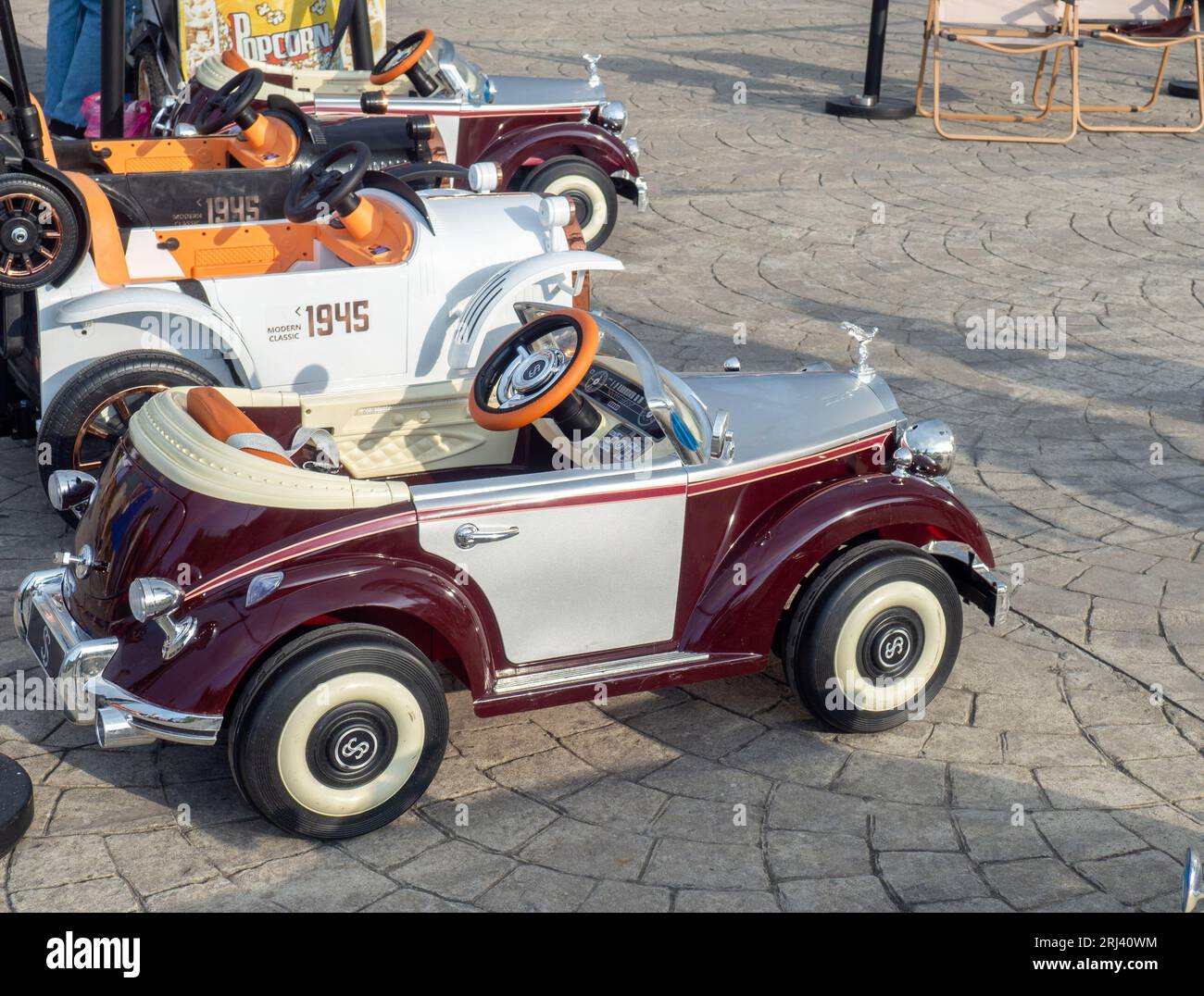 Batumi, Georgia. 08.13.2023 Little cars for kids. Entertainment for ...