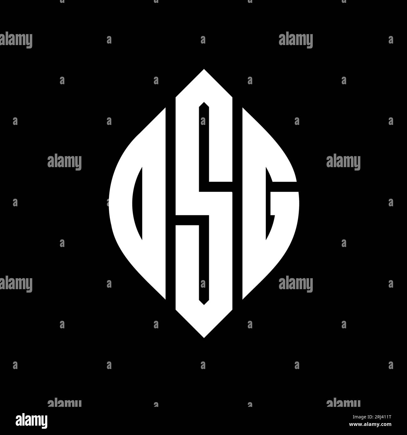 OSG circle letter logo design with circle and ellipse shape. OSG ellipse letters with ...