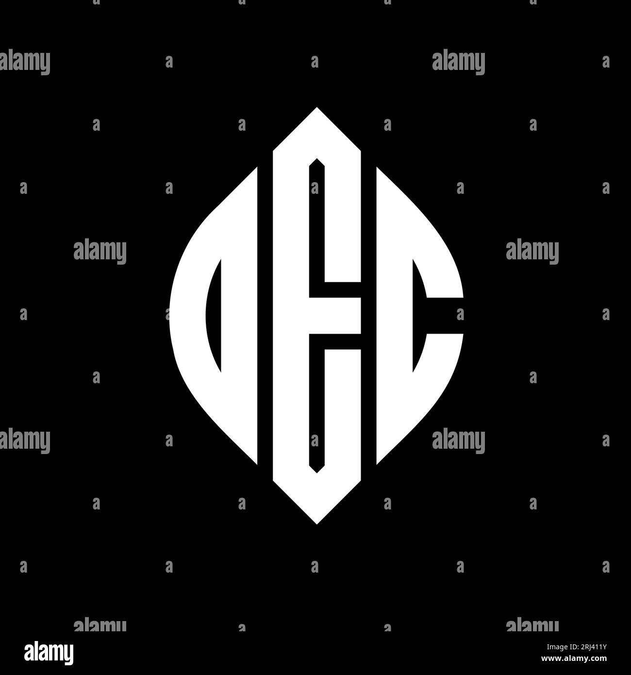 OEC circle letter logo design with circle and ellipse shape. OEC ellipse letters with ...