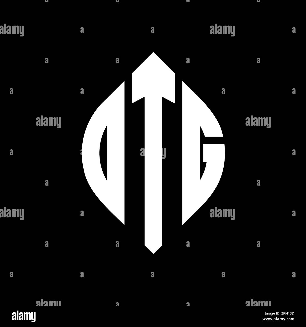 OTG circle letter logo design with circle and ellipse shape. OTG ...