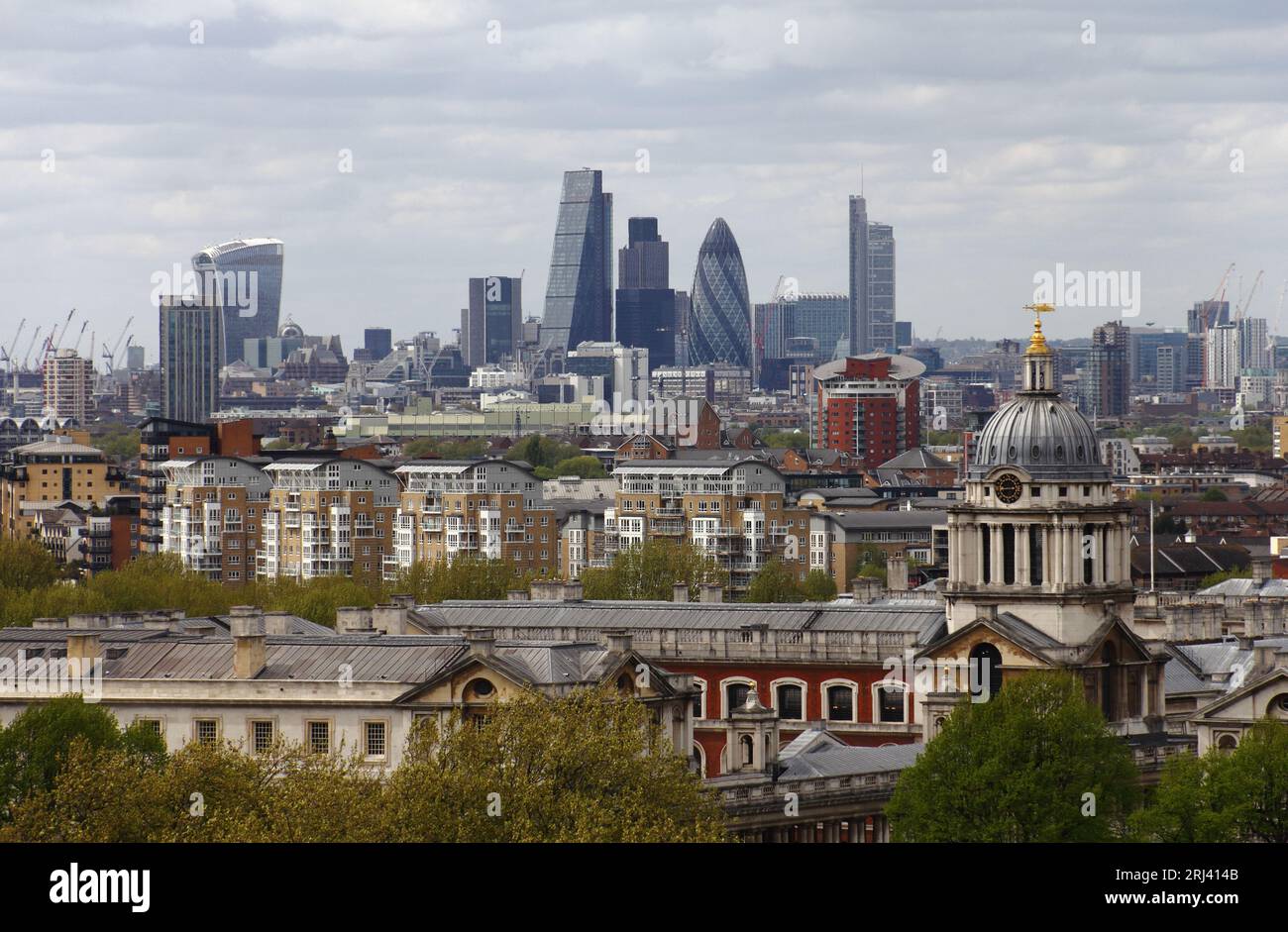A vibrant aerial view of London, England featuring iconic buildings in ...