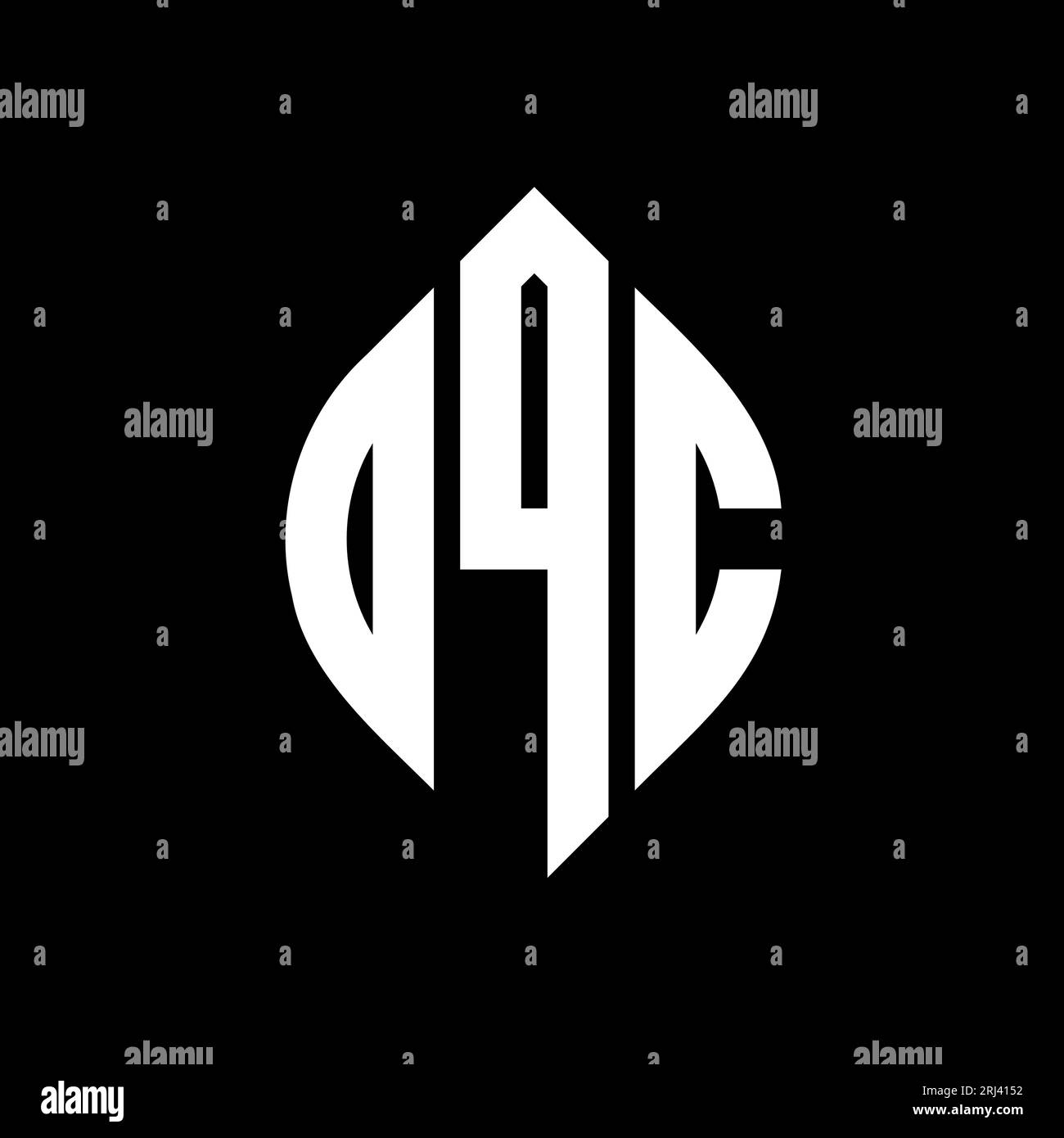 OQC circle letter logo design with circle and ellipse shape. OQC ...