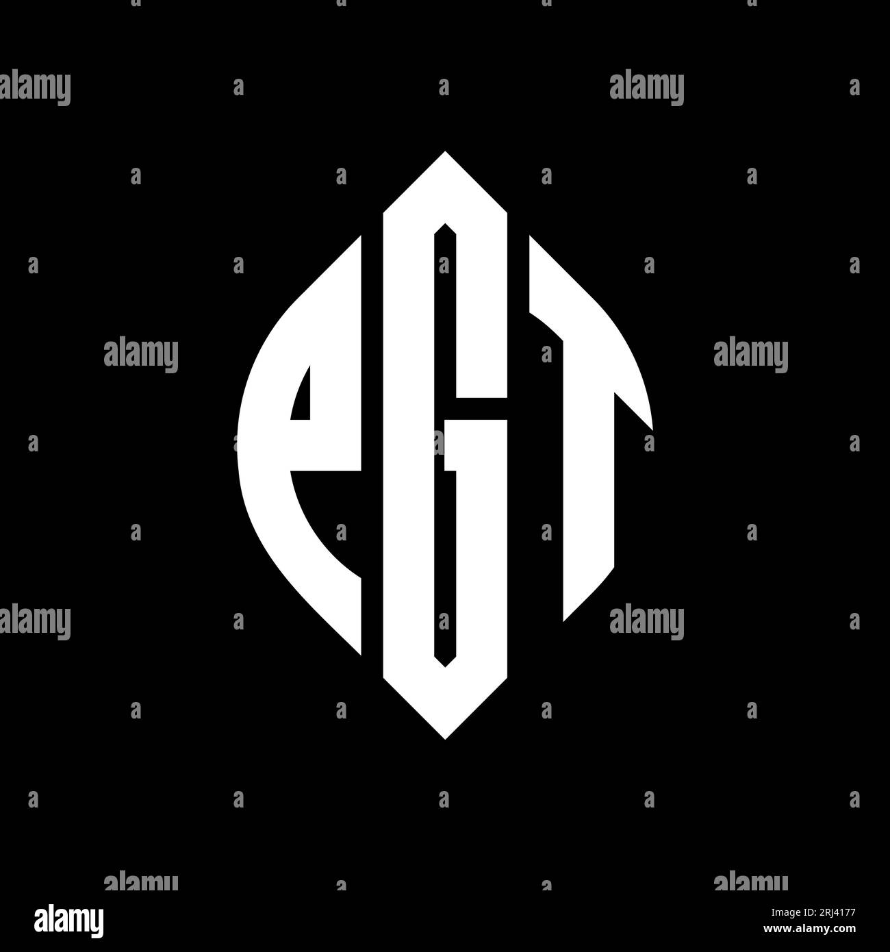 PGT circle letter logo design with circle and ellipse shape. PGT ...