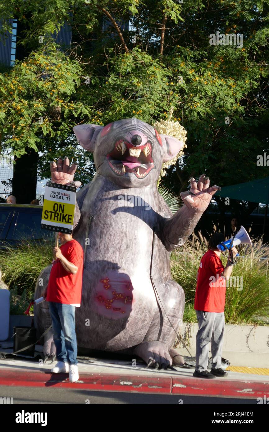 Los Angeles, California, USA 20th July 2023 Rat with Strike of Hotel ...