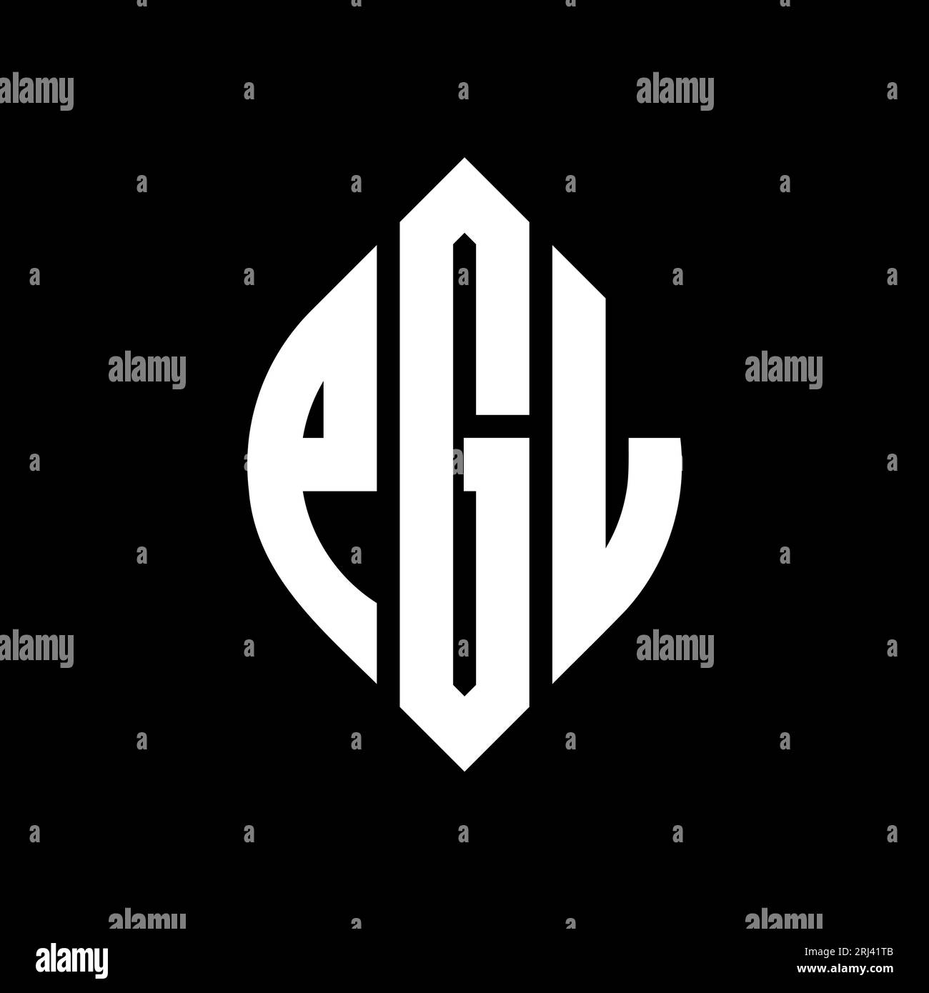 PGL circle letter logo design with circle and ellipse shape. PGL ...