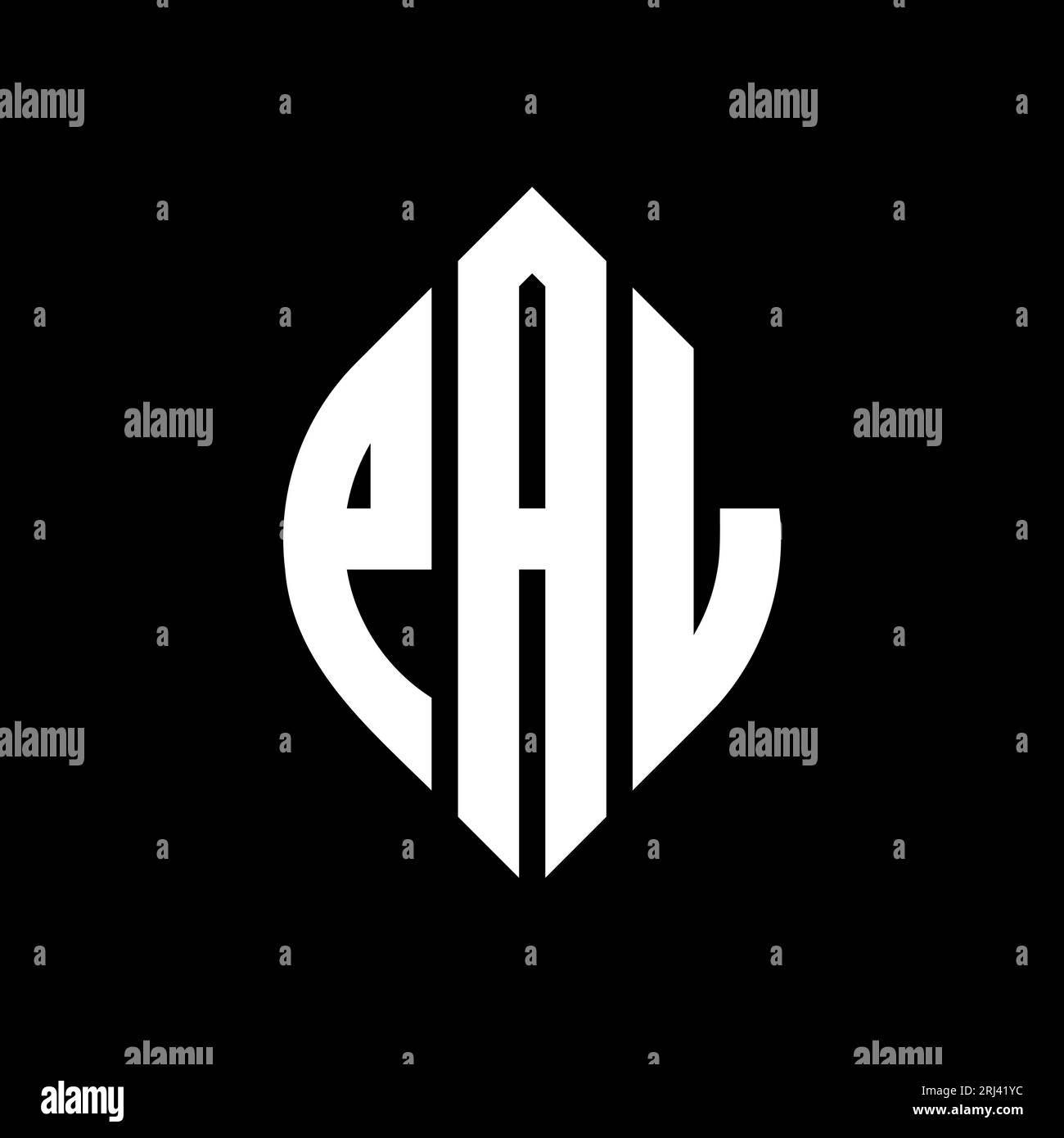 PAL circle letter logo design with circle and ellipse shape. PAL ...