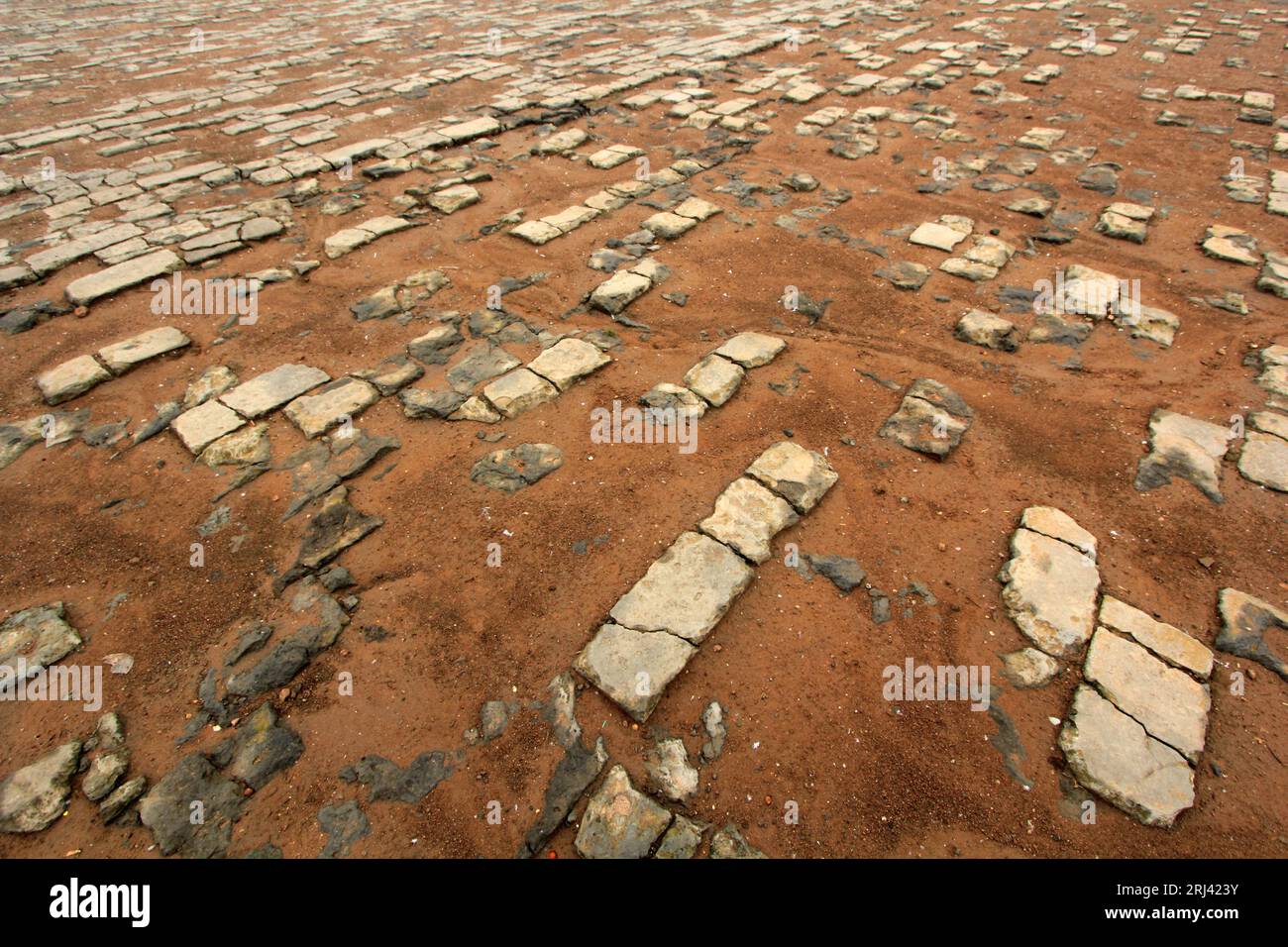 brick paved ground ancient chinese architecture Stock Photo - Alamy