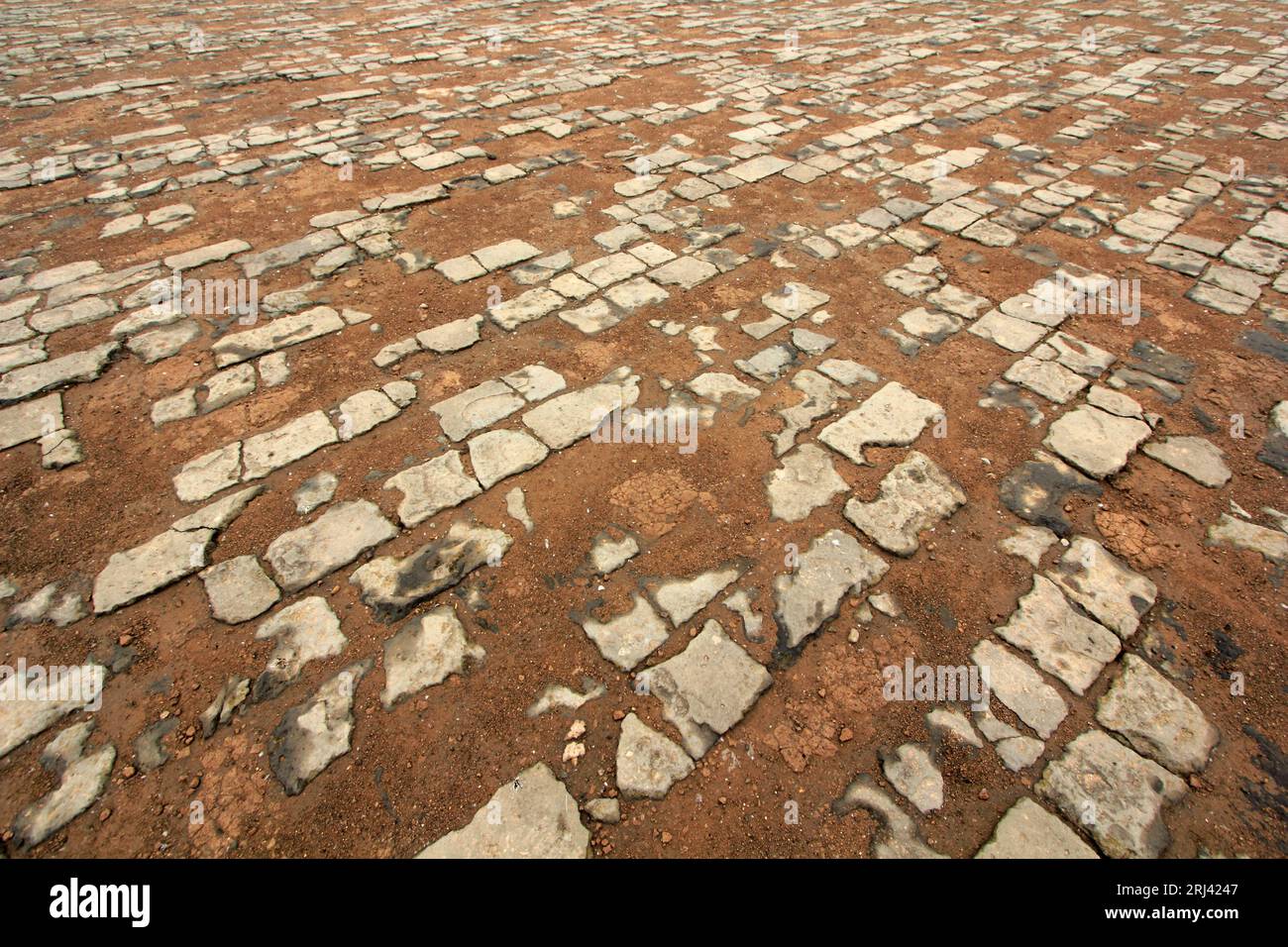 brick paved ground ancient chinese architecture Stock Photo - Alamy