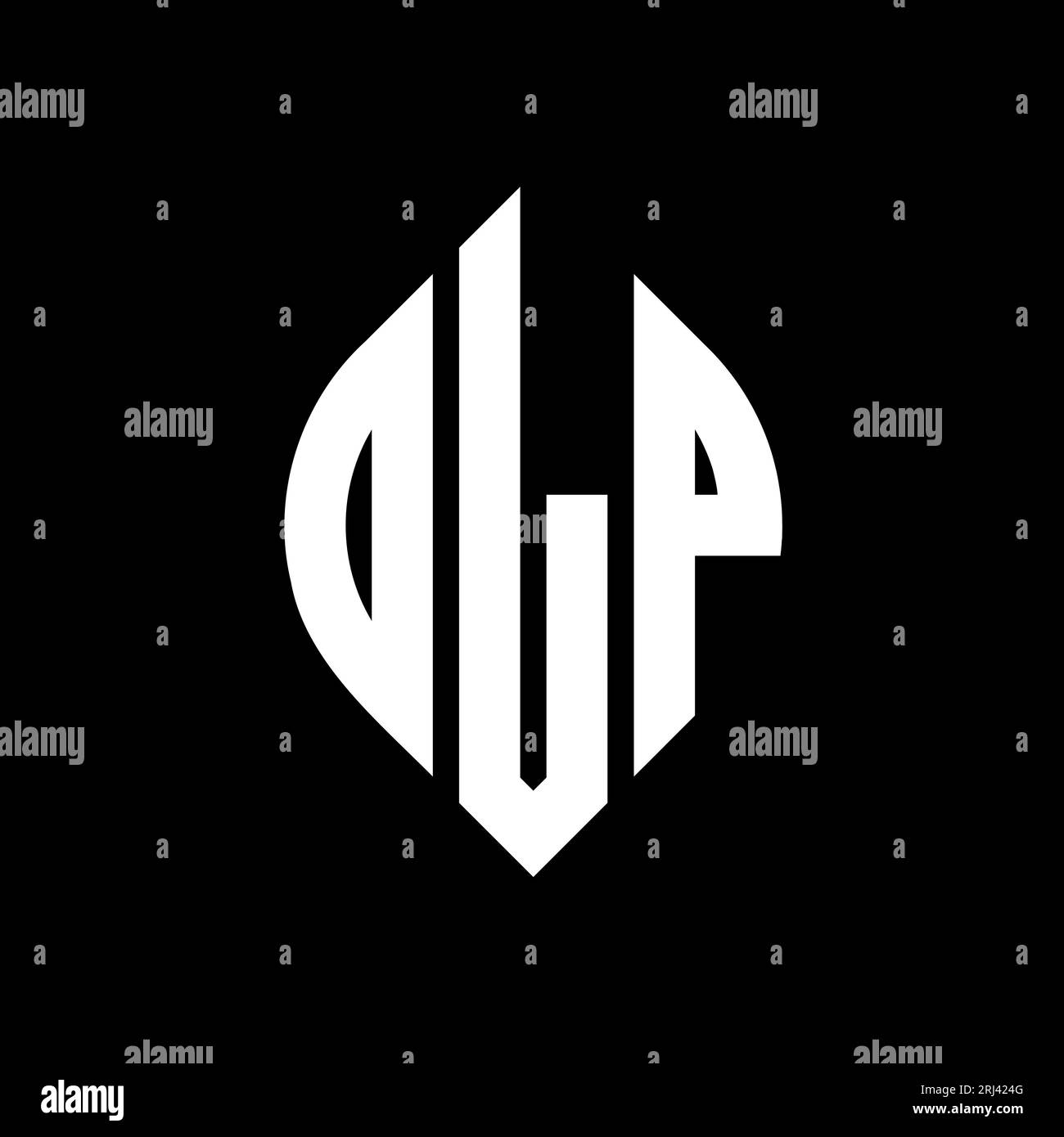 OLP circle letter logo design with circle and ellipse shape. OLP ...
