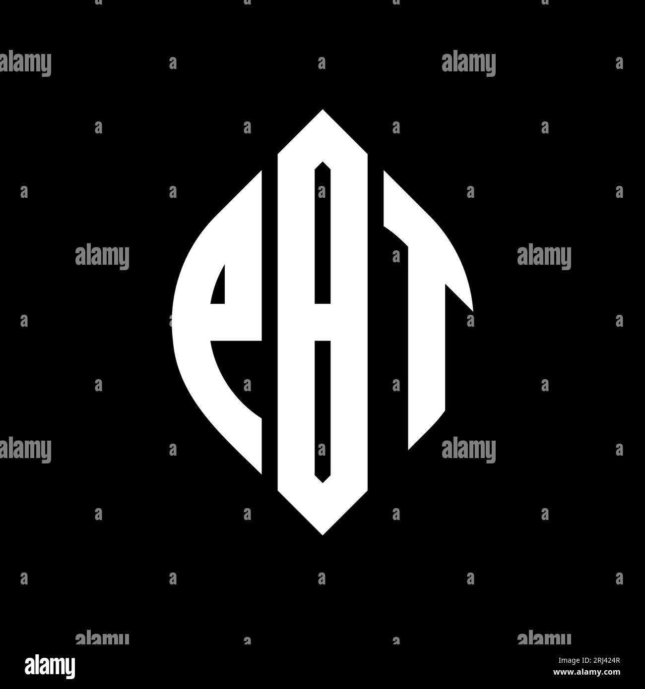 PBT circle letter logo design with circle and ellipse shape. PBT ...