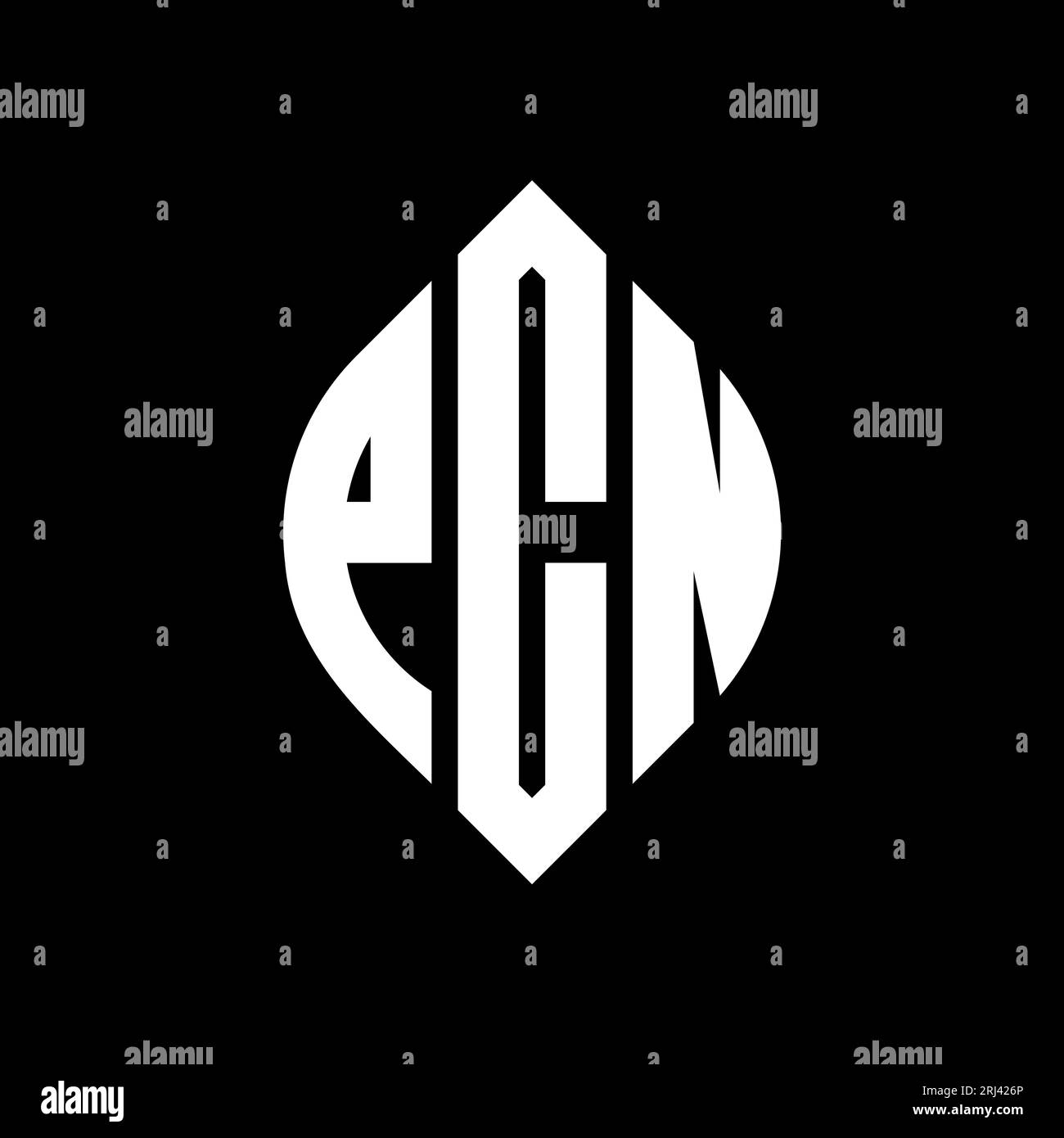 PCN circle letter logo design with circle and ellipse shape. PCN ...