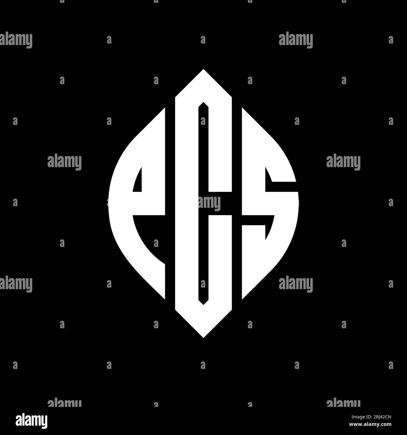 PCS circle letter logo design with circle and ellipse shape. PCS ...