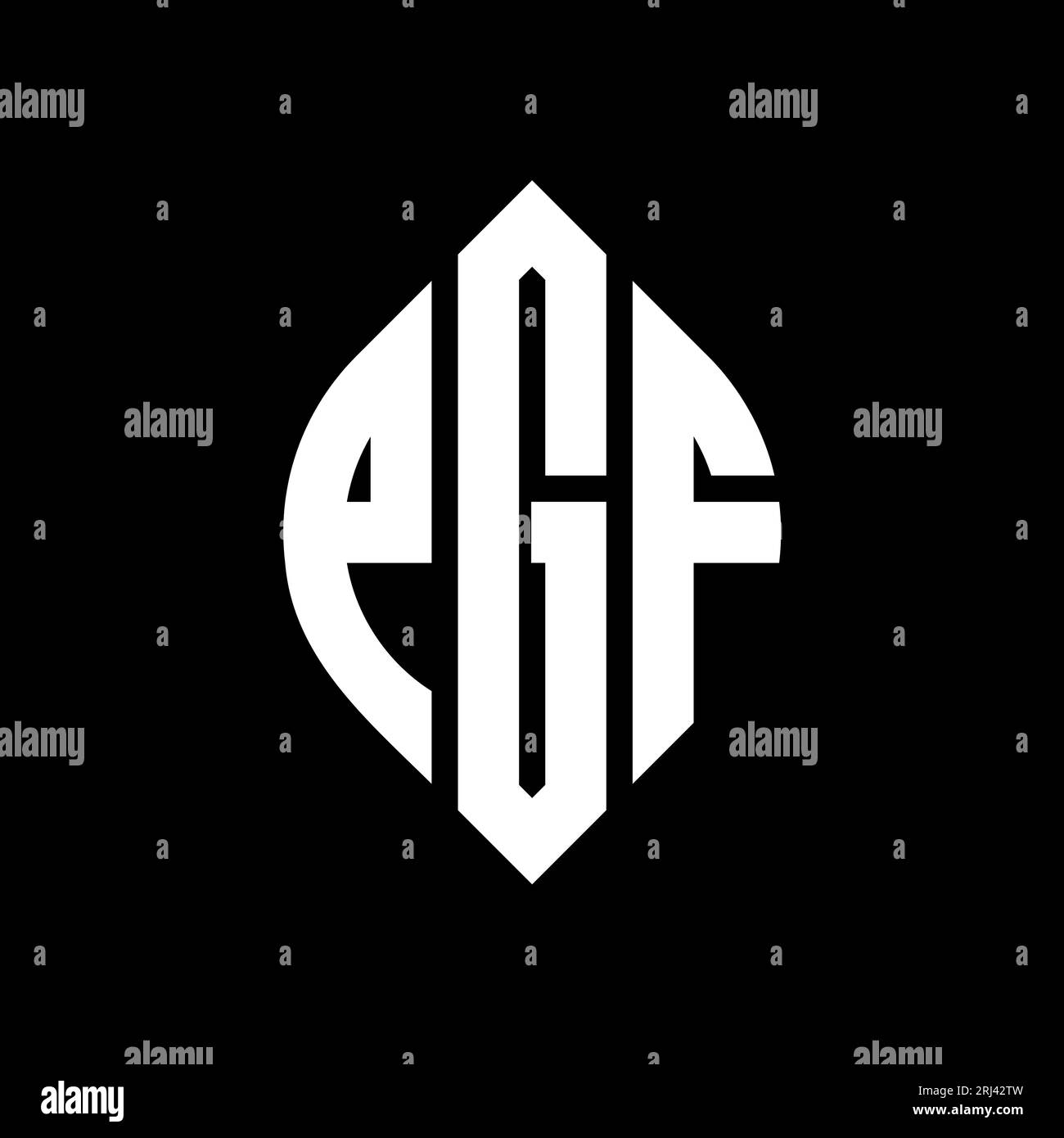 Pgf Circle Letter Logo Design With Circle And Ellipse Shape Pgf