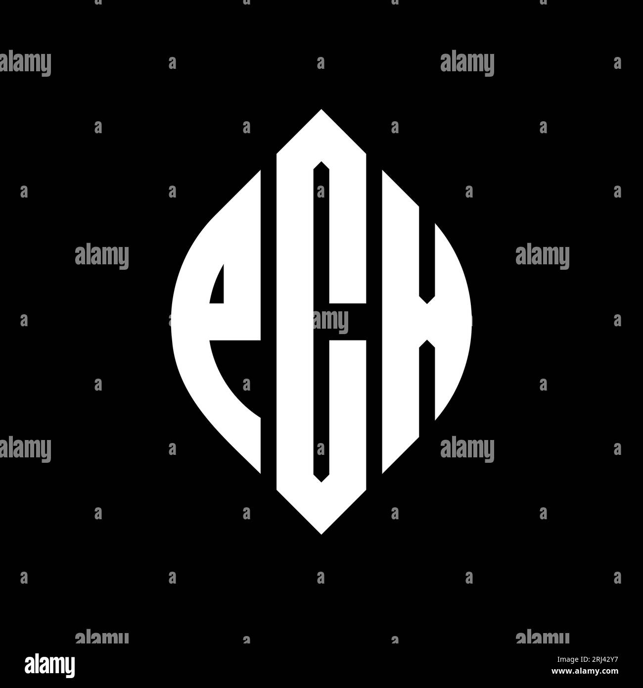PCX circle letter logo design with circle and ellipse shape. PCX ...