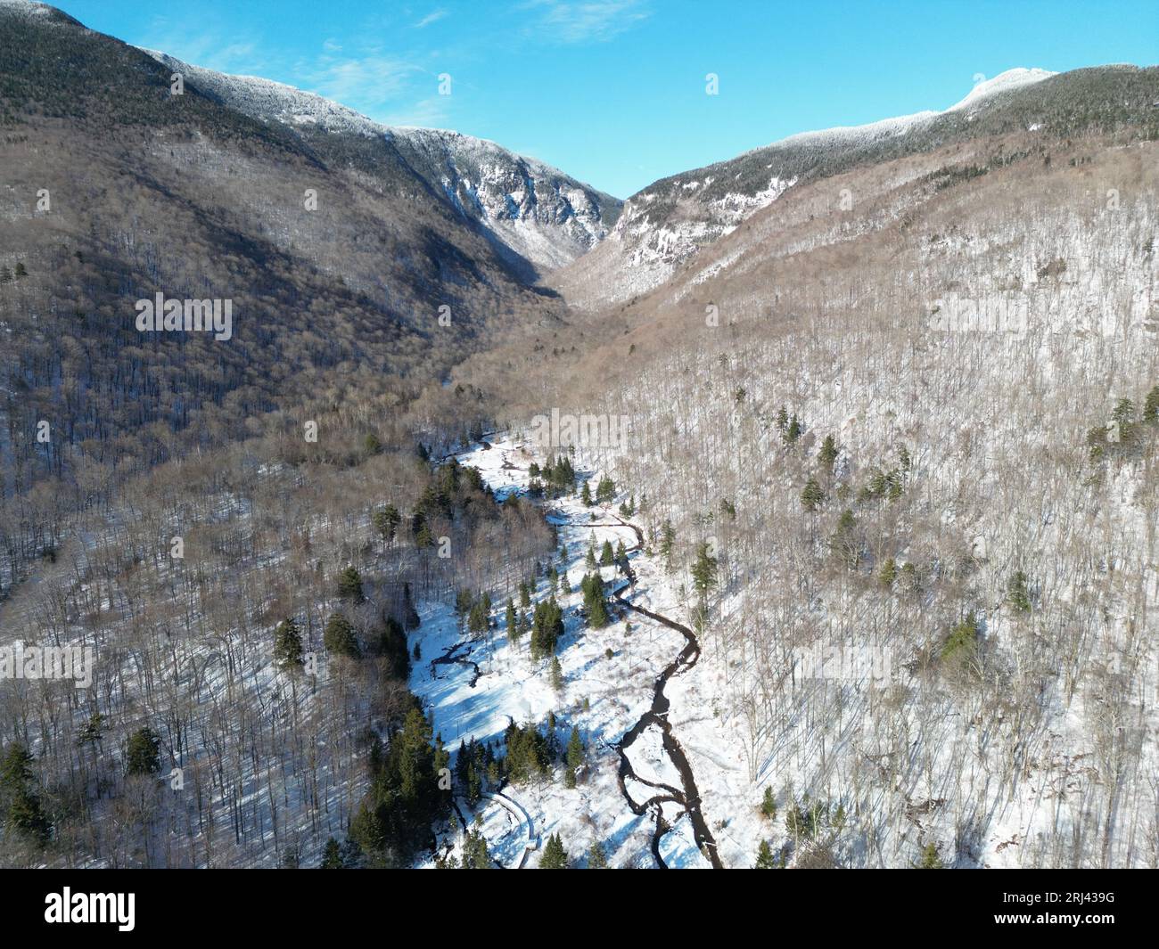 An aerial view of The Iconic Notch road leading through the Green ...