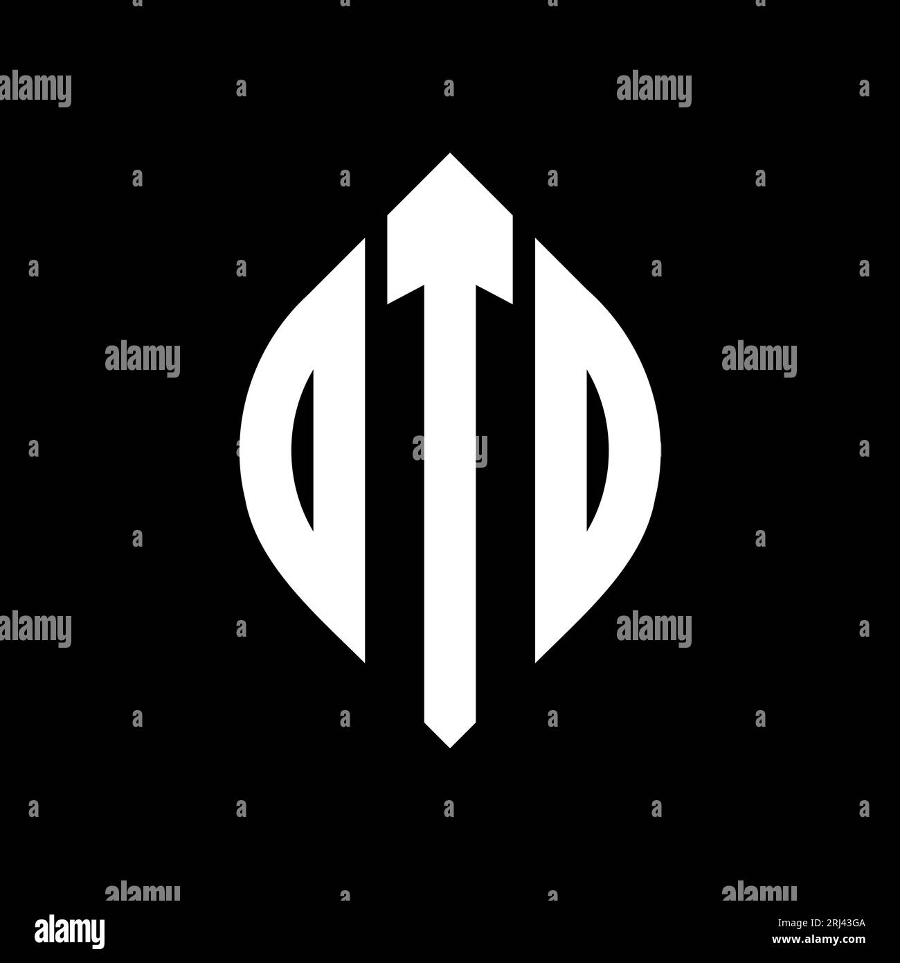 OTO circle letter logo design with circle and ellipse shape. OTO ...