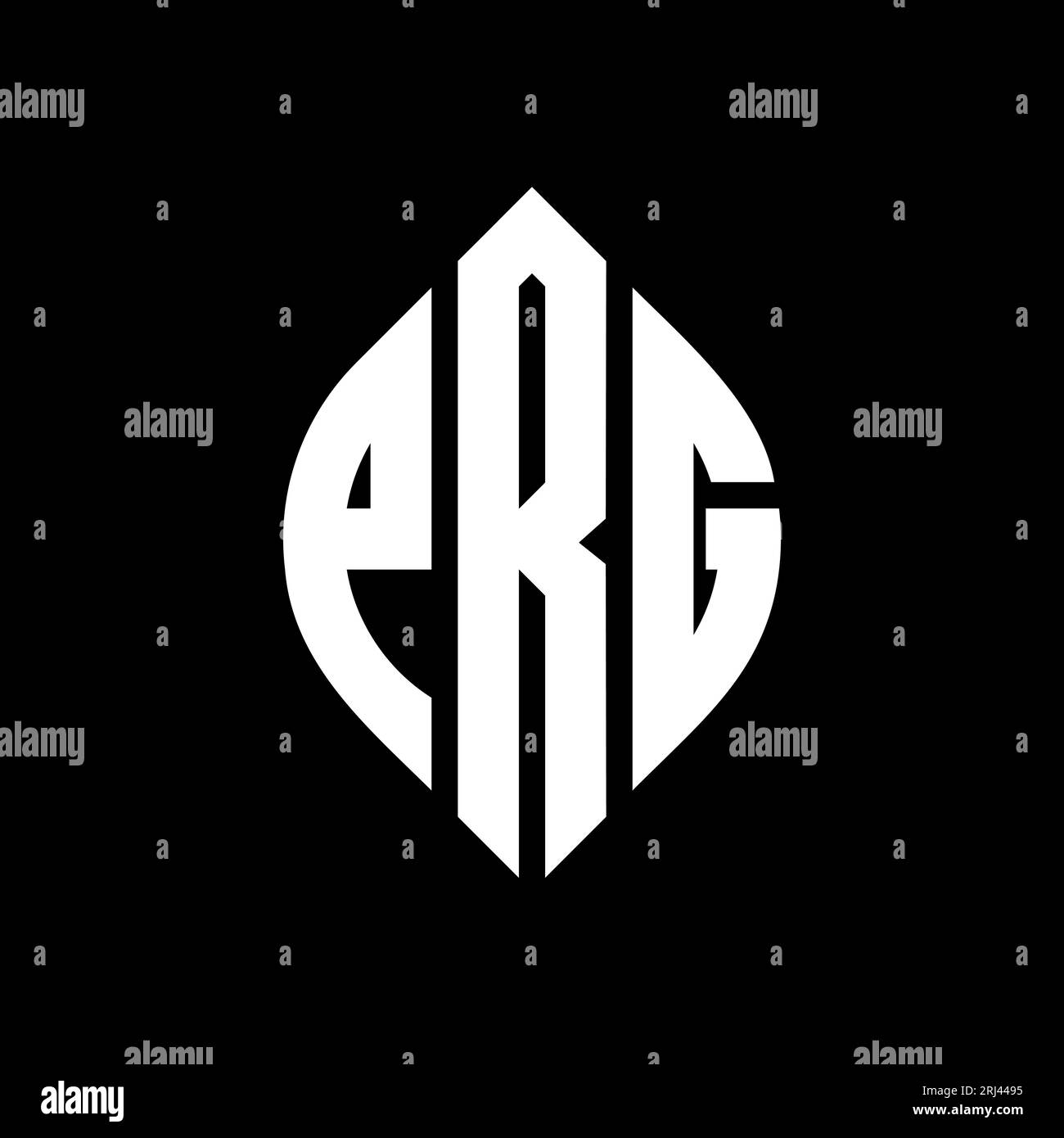 PRG circle letter logo design with circle and ellipse shape. PRG ...