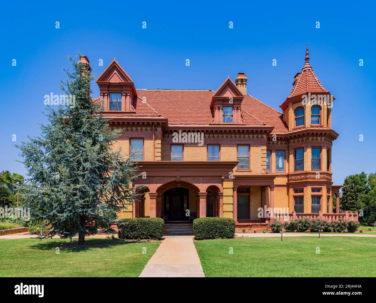 Sunny exterior view of the Henry Overholser Mansion at Oklahoma Stock ...