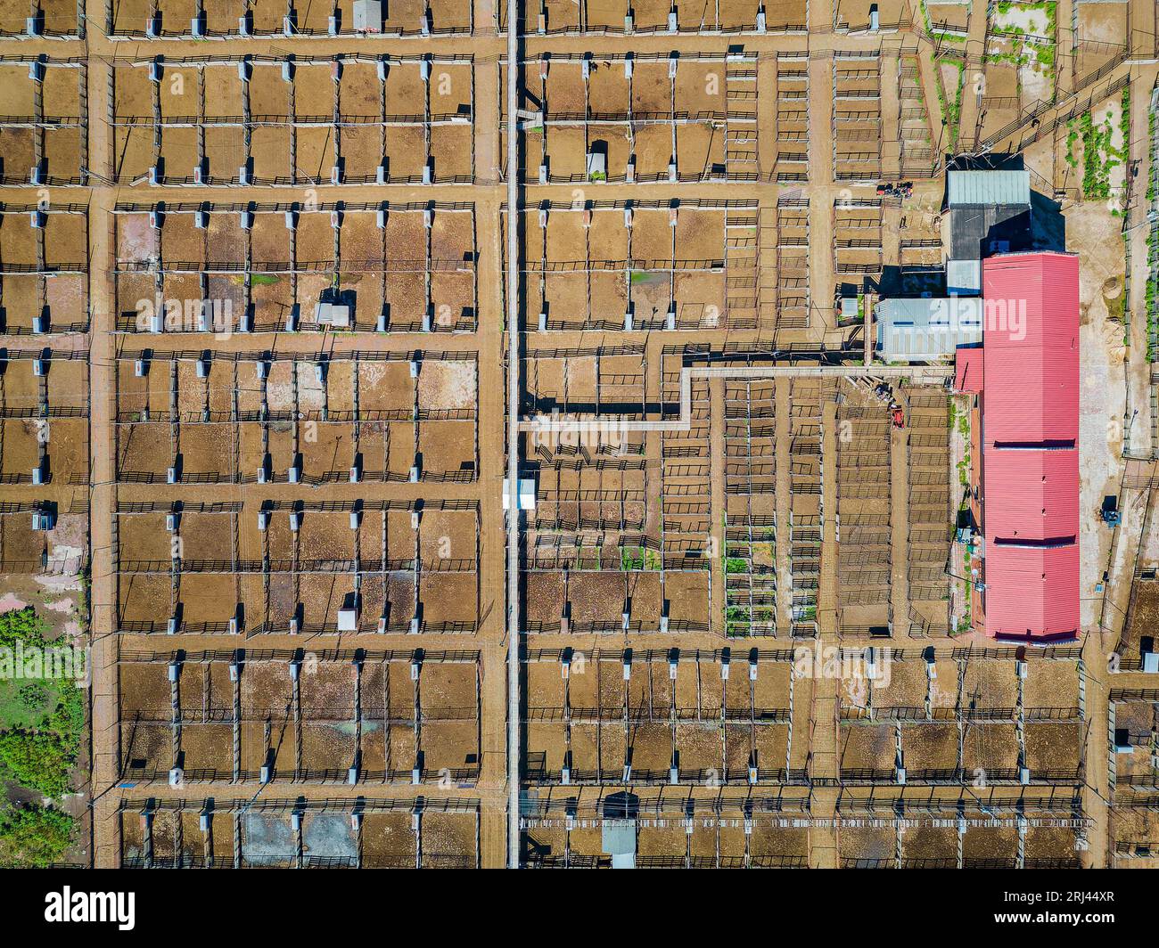 Aerial view of stockyards hi-res stock photography and images - Alamy