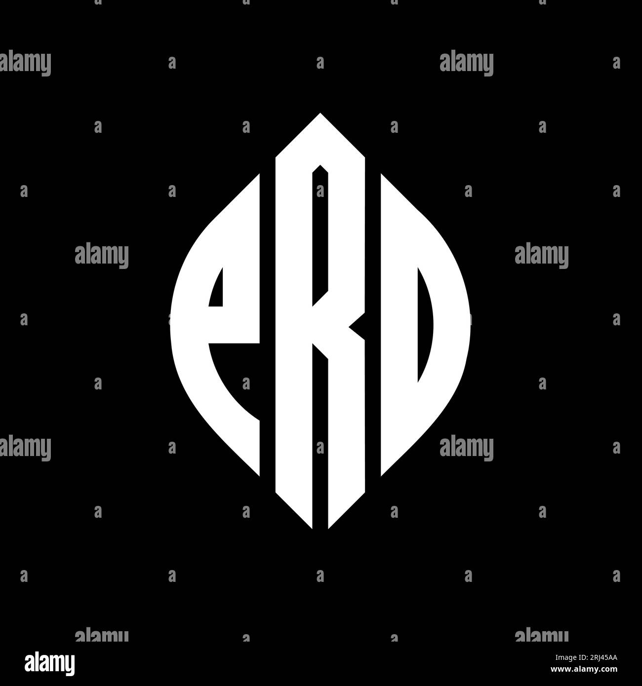 PRD circle letter logo design with circle and ellipse shape. PRD ...