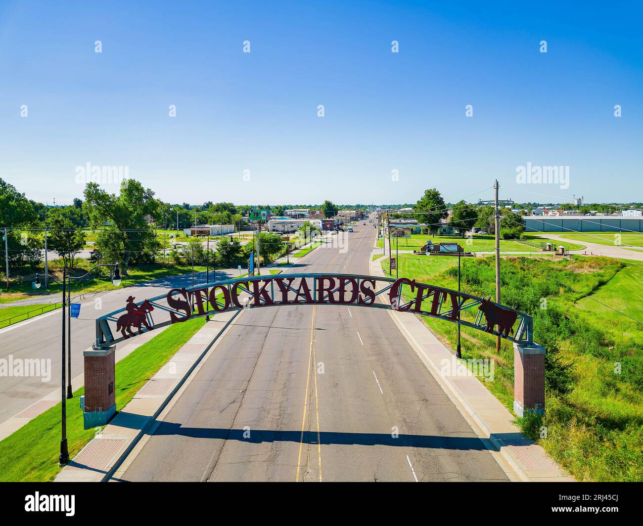 Aerial view of stockyards hi-res stock photography and images - Alamy