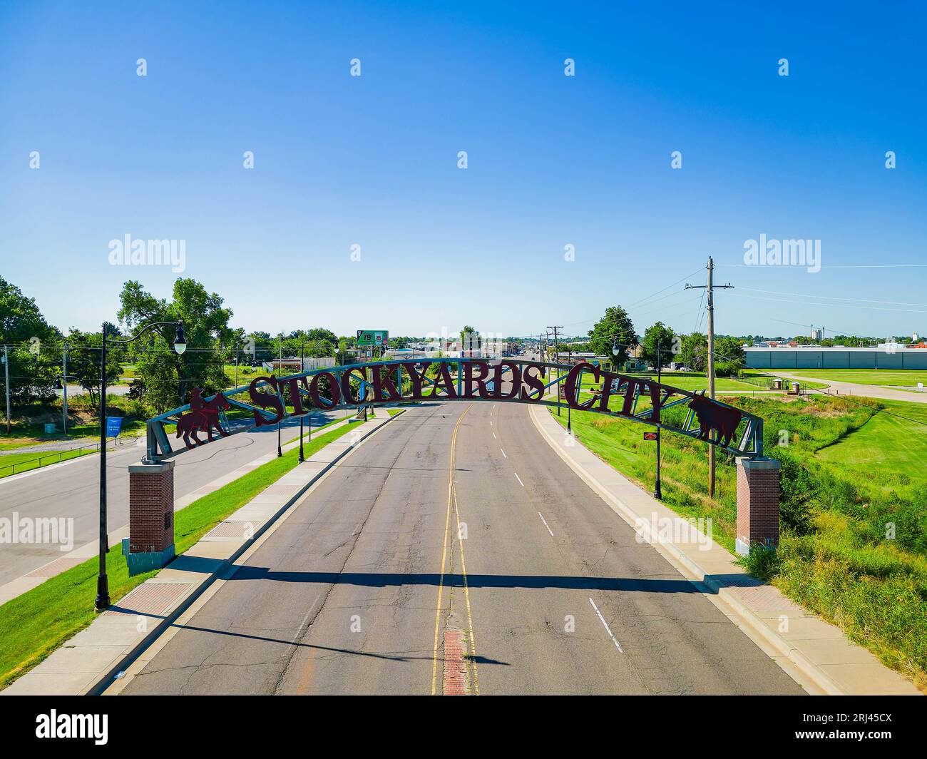 Aerial view of stockyards hi-res stock photography and images - Alamy