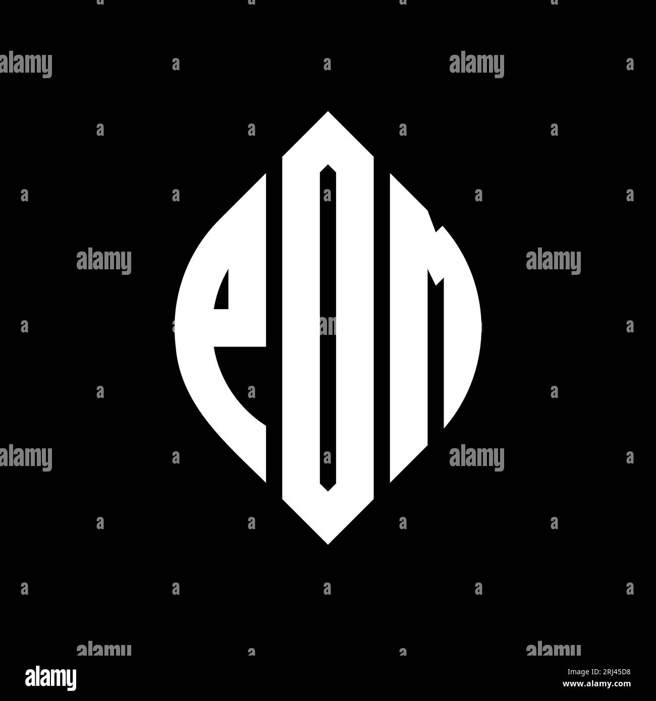 PDM circle letter logo design with circle and ellipse shape. PDM ...