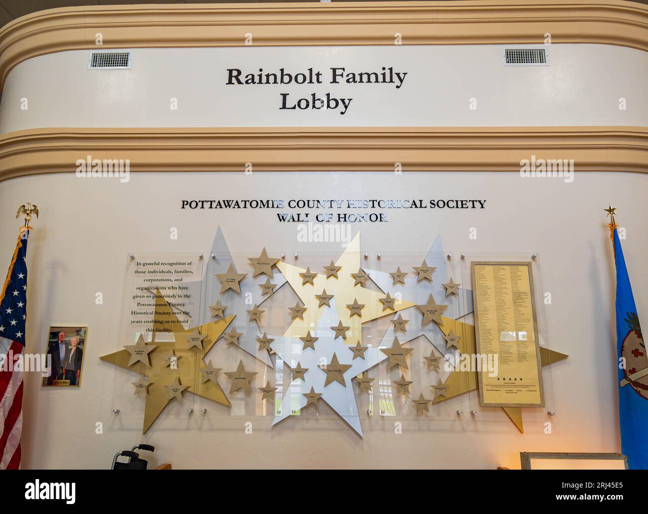 Oklahoma, AUG 18 2023 - Interior view of the Paul and Ann Milburn ...