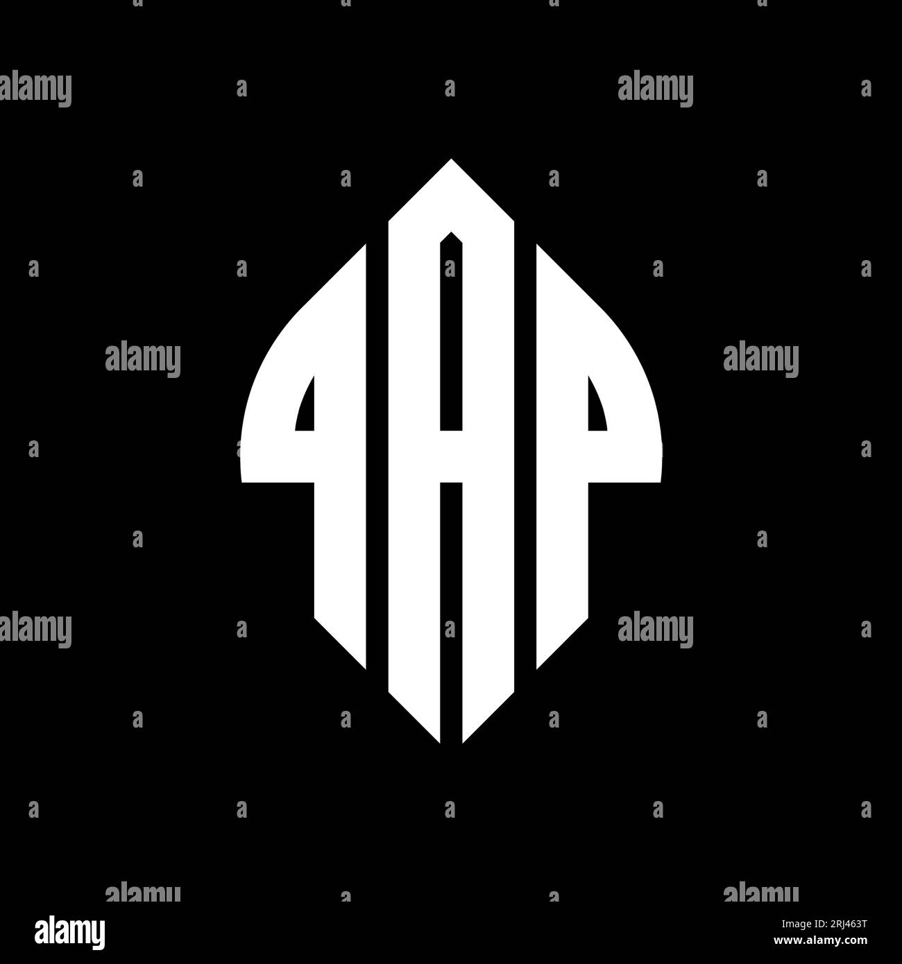 QAP circle letter logo design with circle and ellipse shape. QAP ...