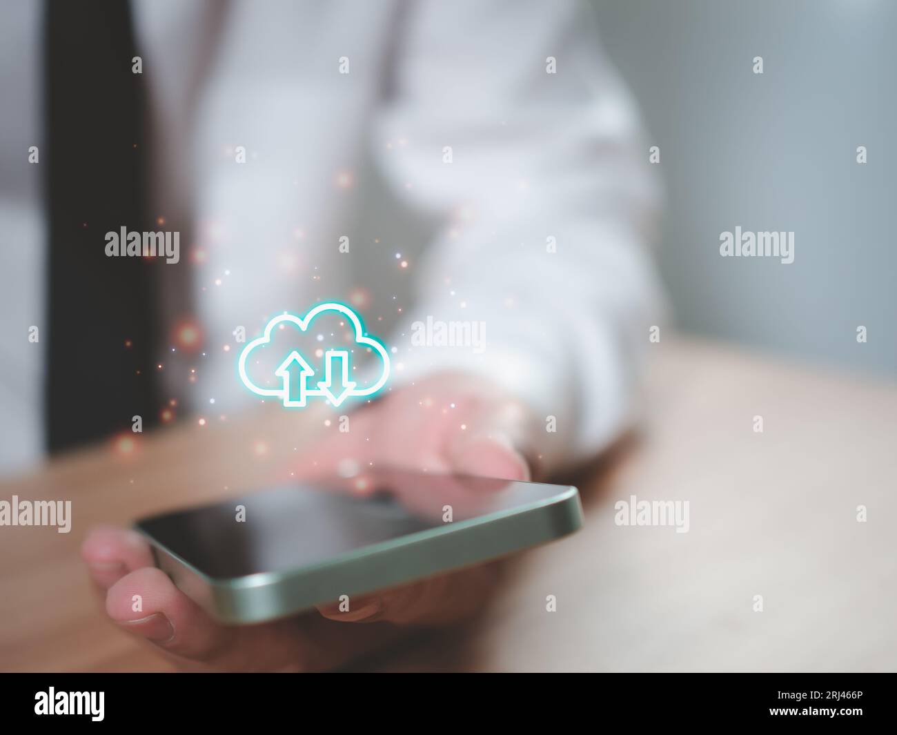 Cloud computing concept, connect communication equipment information ...