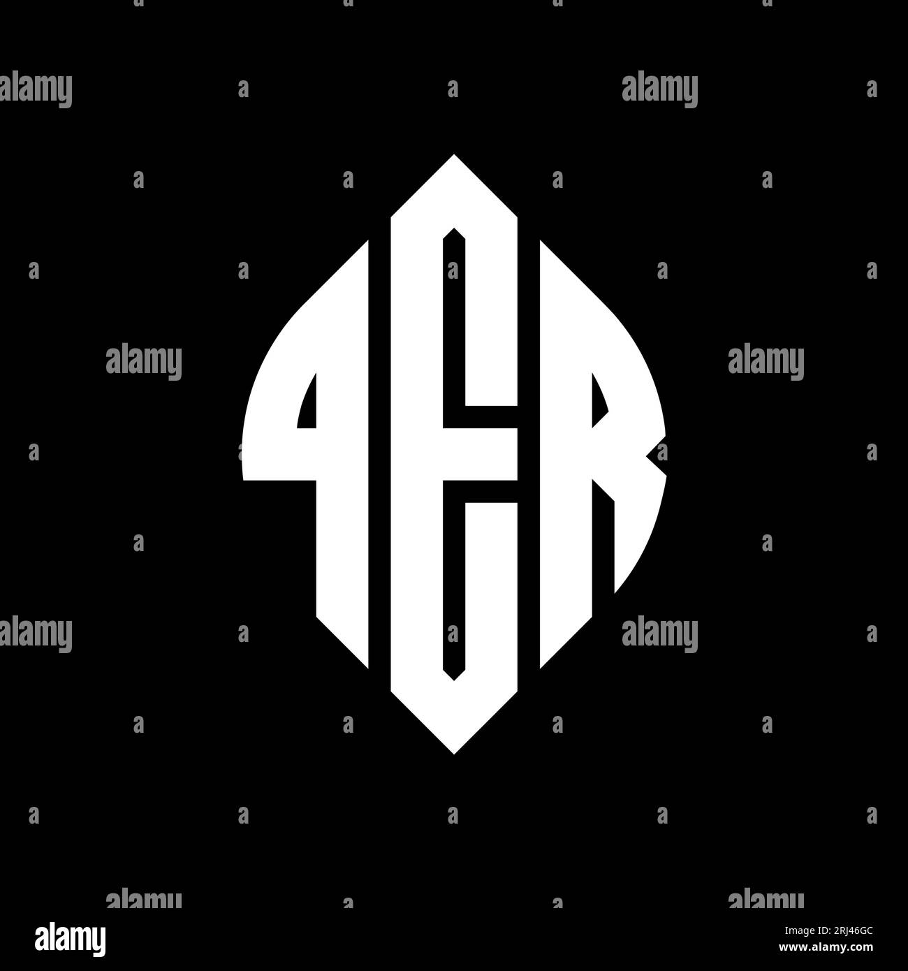 QER circle letter logo design with circle and ellipse shape. QER ...