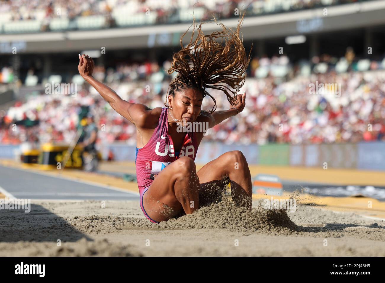 Budapest, Hungary. 20th Aug, 2023. Tara Davis-Woodhall of the United ...