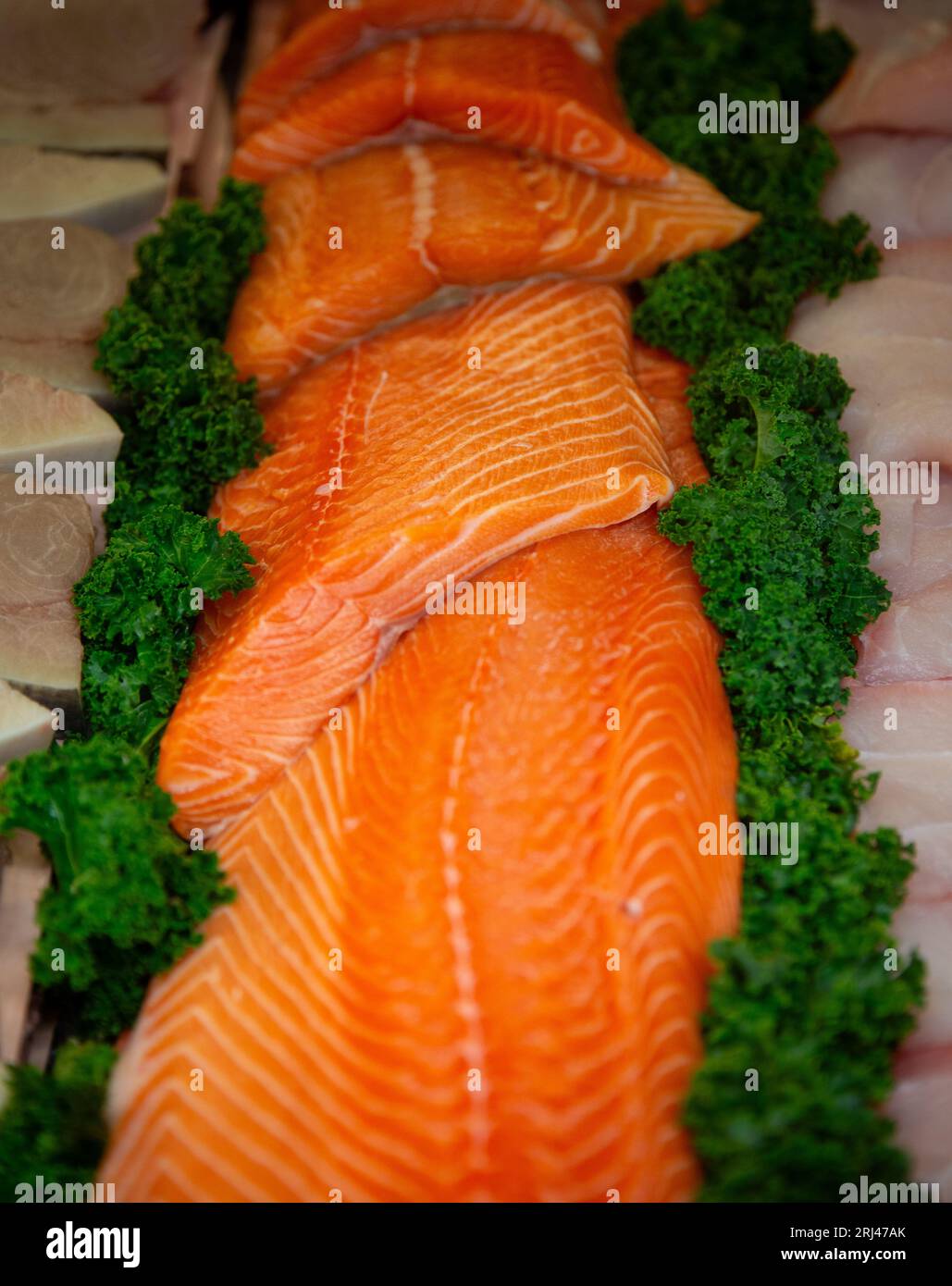 Atlantic salmon fish market hi-res stock photography and images - Alamy