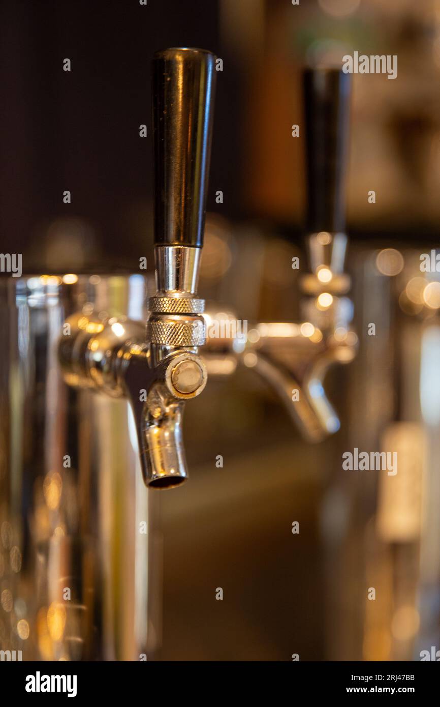 Draft beer tap handles hi-res stock photography and images - Alamy